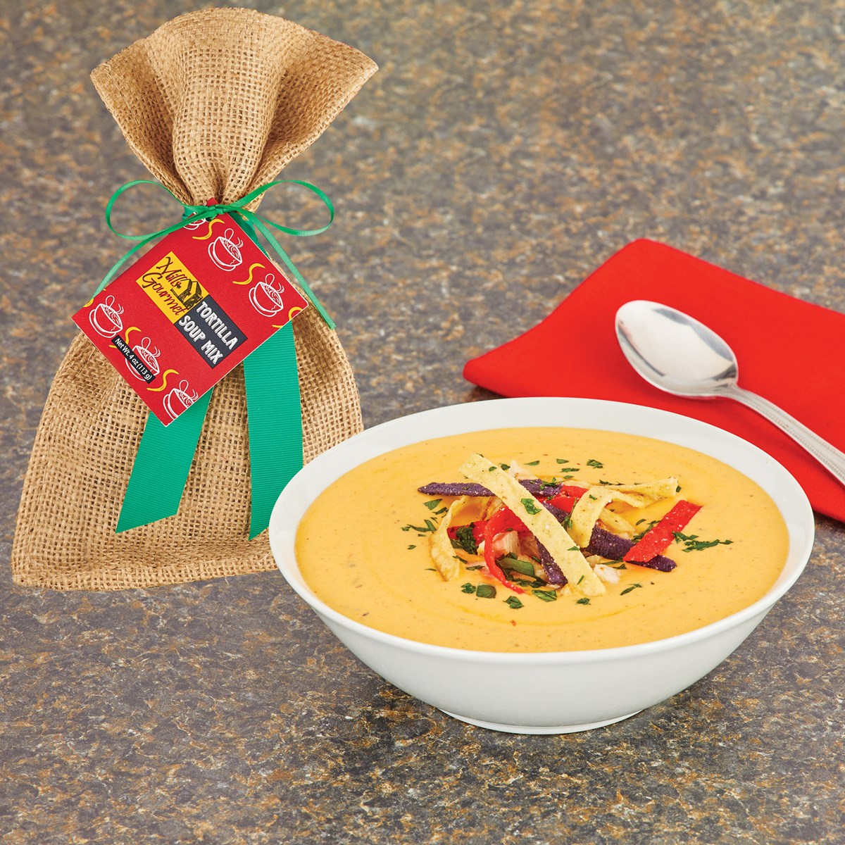 Gourmet Soup Variety Mixes Burlap Gift Set | Collections Etc.