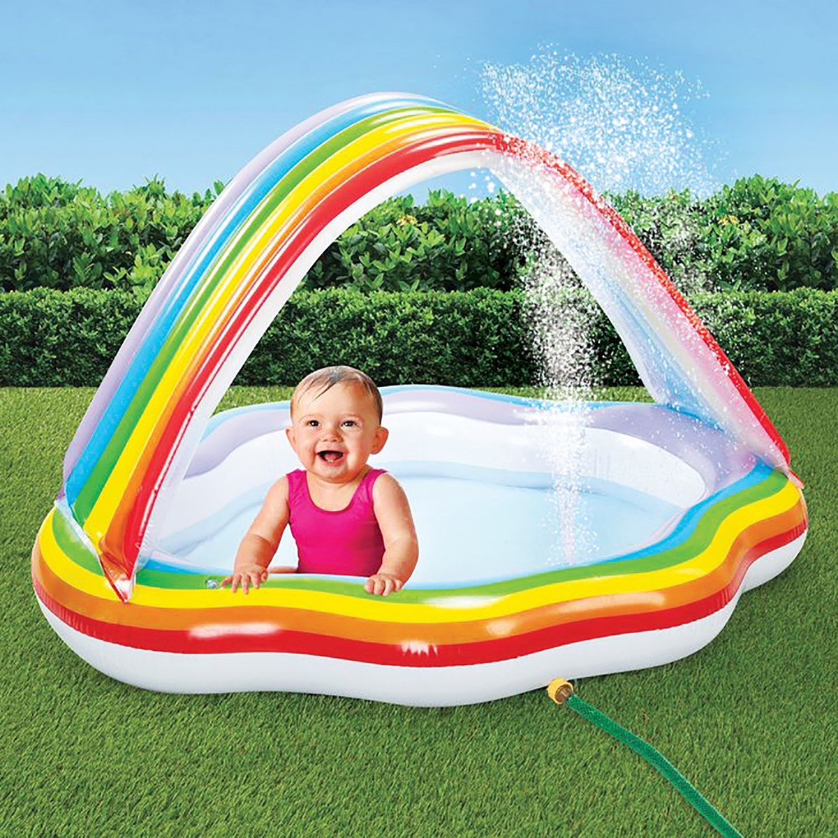Children's Inflatable Outdoor Rainbow Sprinkle Pool | Collections Etc.