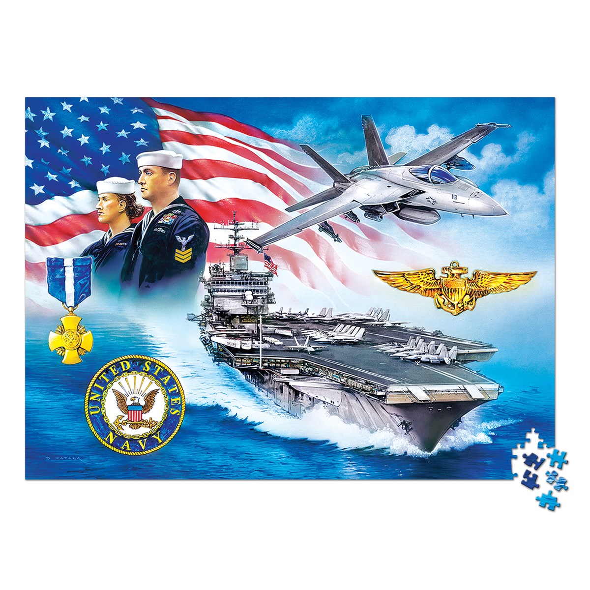 US Navy Carrier and Planes 1,000-Piece Jigsaw Puzzle | Collections Etc.