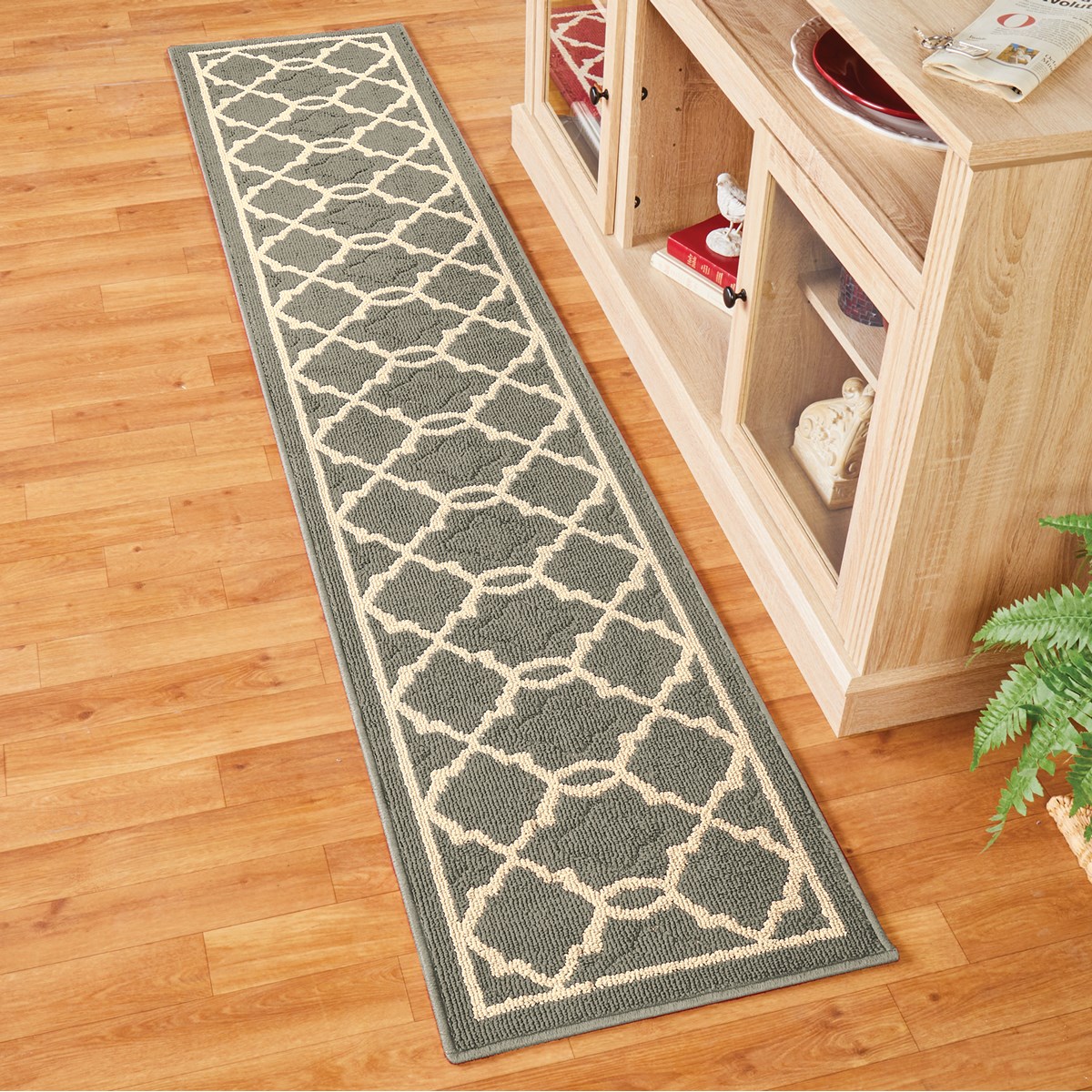 Classic Berber Style Skid-Resistant Backing Runner Rug | Collections Etc.