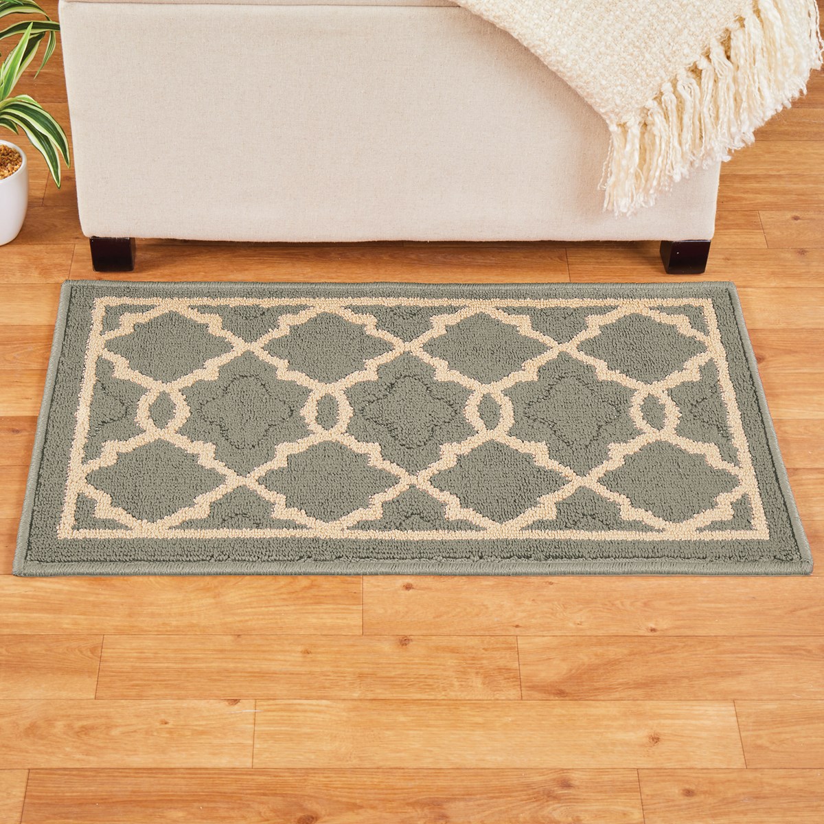 Classic Berber Style Skid-Resistant Backing Rug | Collections Etc.