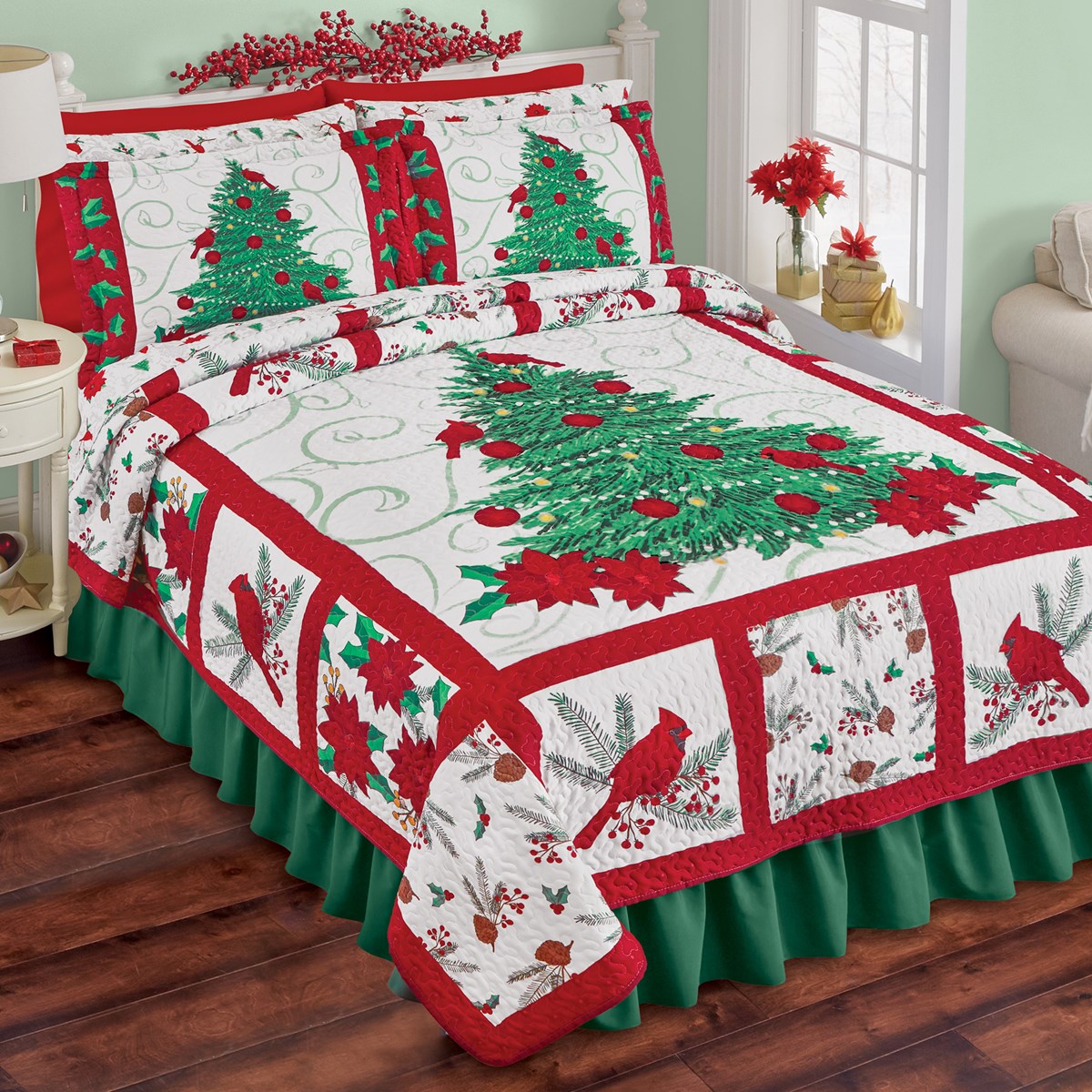 Holiday Christmas Tree Patchwork Quilt | Collections Etc.
