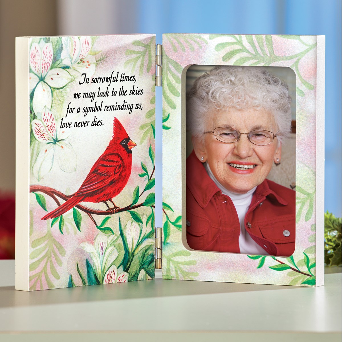 Love Never Dies Cardinal Memorial Picture Frame | Collections Etc.