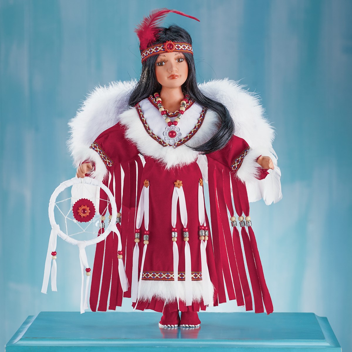 Porcelain Native American Angel Collectible Doll | Collections Etc.