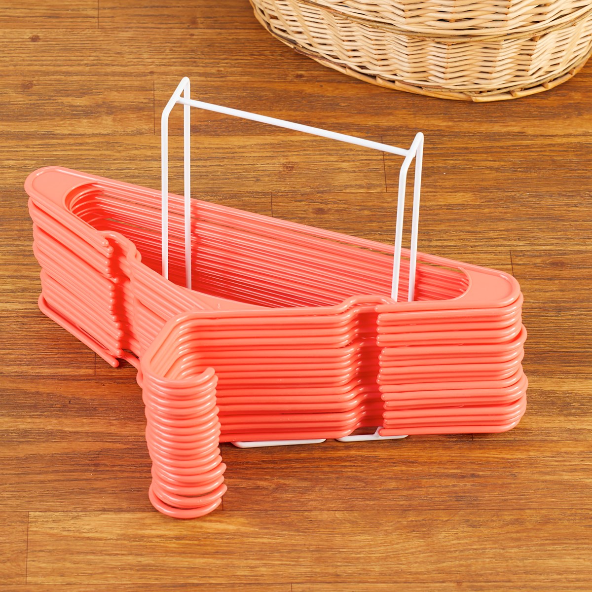 Convenient Metal Hanger Storage Rack | Collections Etc.