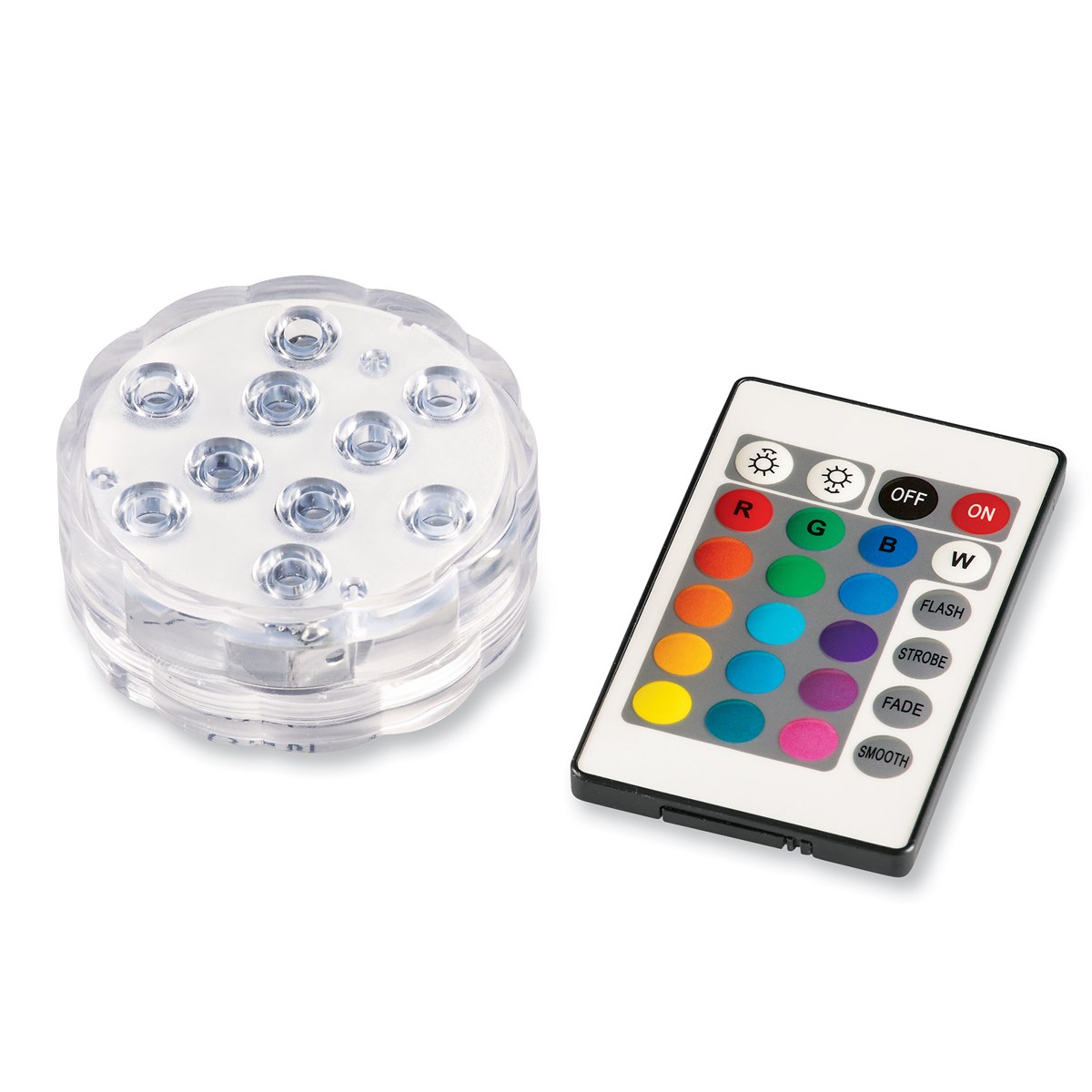Waterproof Color Changing LED Puck Light with Remote | Collections Etc.
