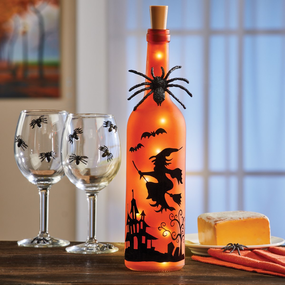 LED Lighted Halloween Bottle Decoration | Collections Etc.
