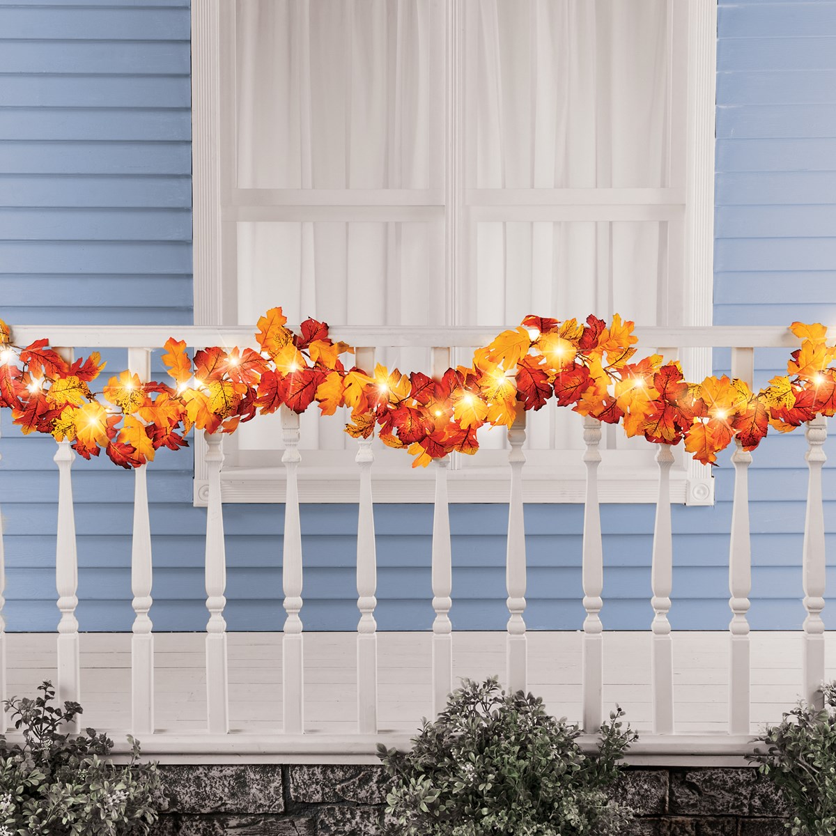 Solar Powered Fall Maple Leaves String Lights | Collections Etc.