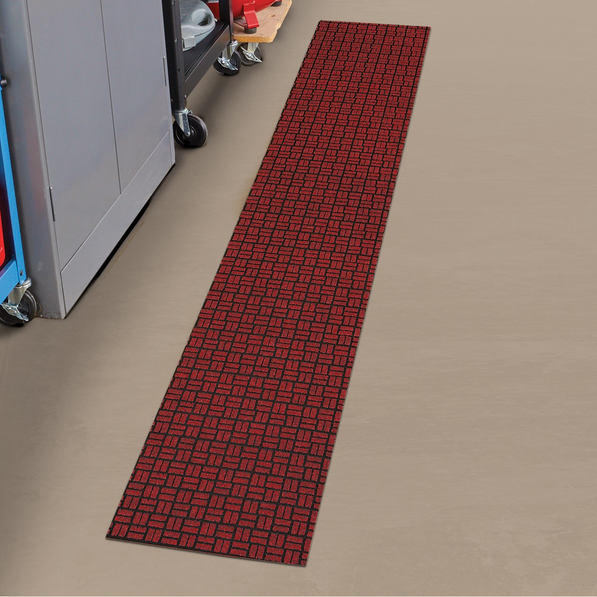 Matrix Pattern Extra-Long Runner with Skid-Resistant Backing ...