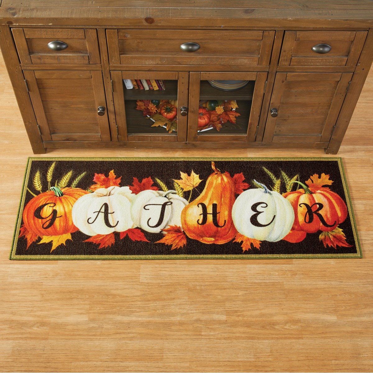Autumn Gather Skid-Resistant Runner Rug | Collections Etc.