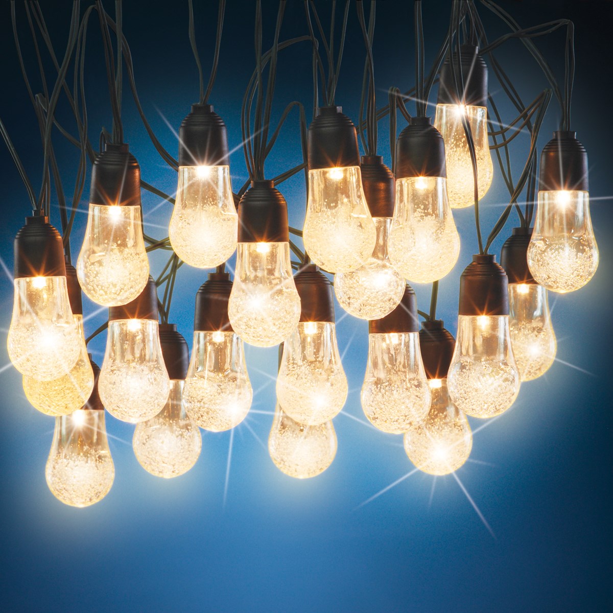 Solar Powered Bubbles Outdoor String Lights | Collections Etc.