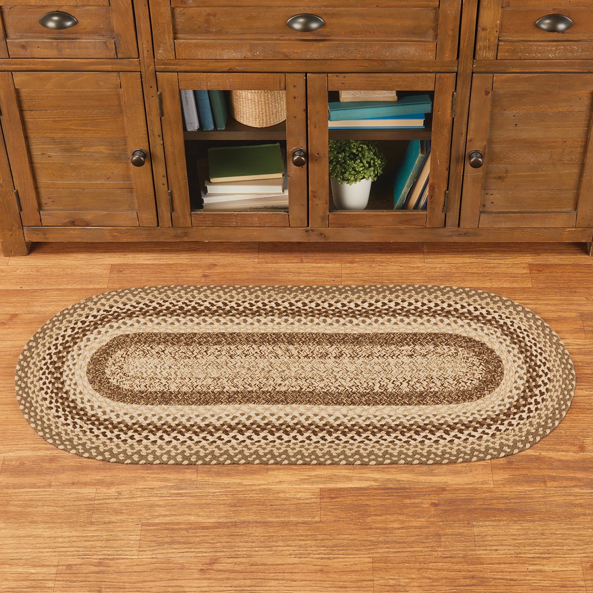 Classic Farmhouse Braided Kitchen Accent Rug | Collections Etc.