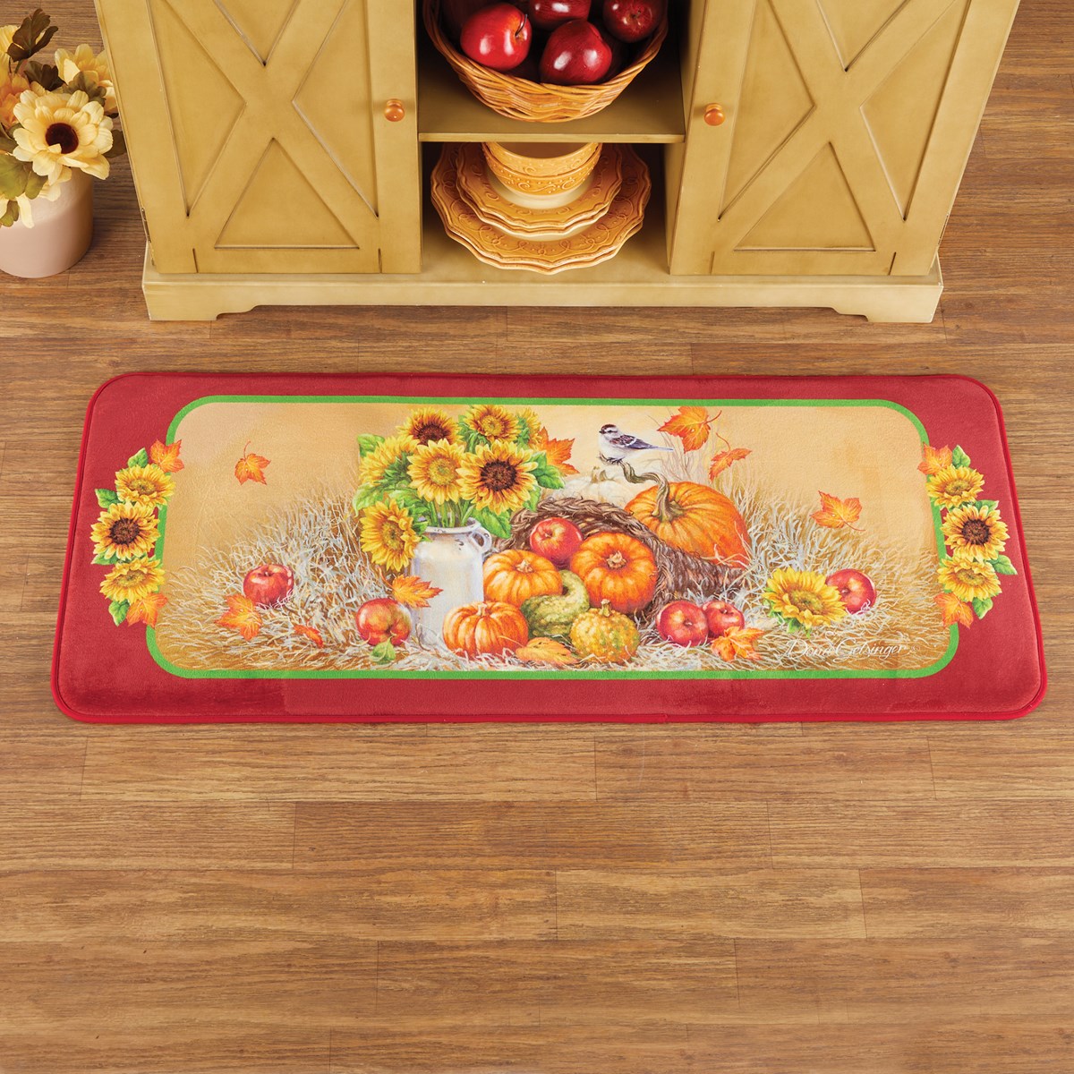 Bountiful Harvest Runner Rug with Non-Skid Backing | Collections Etc.