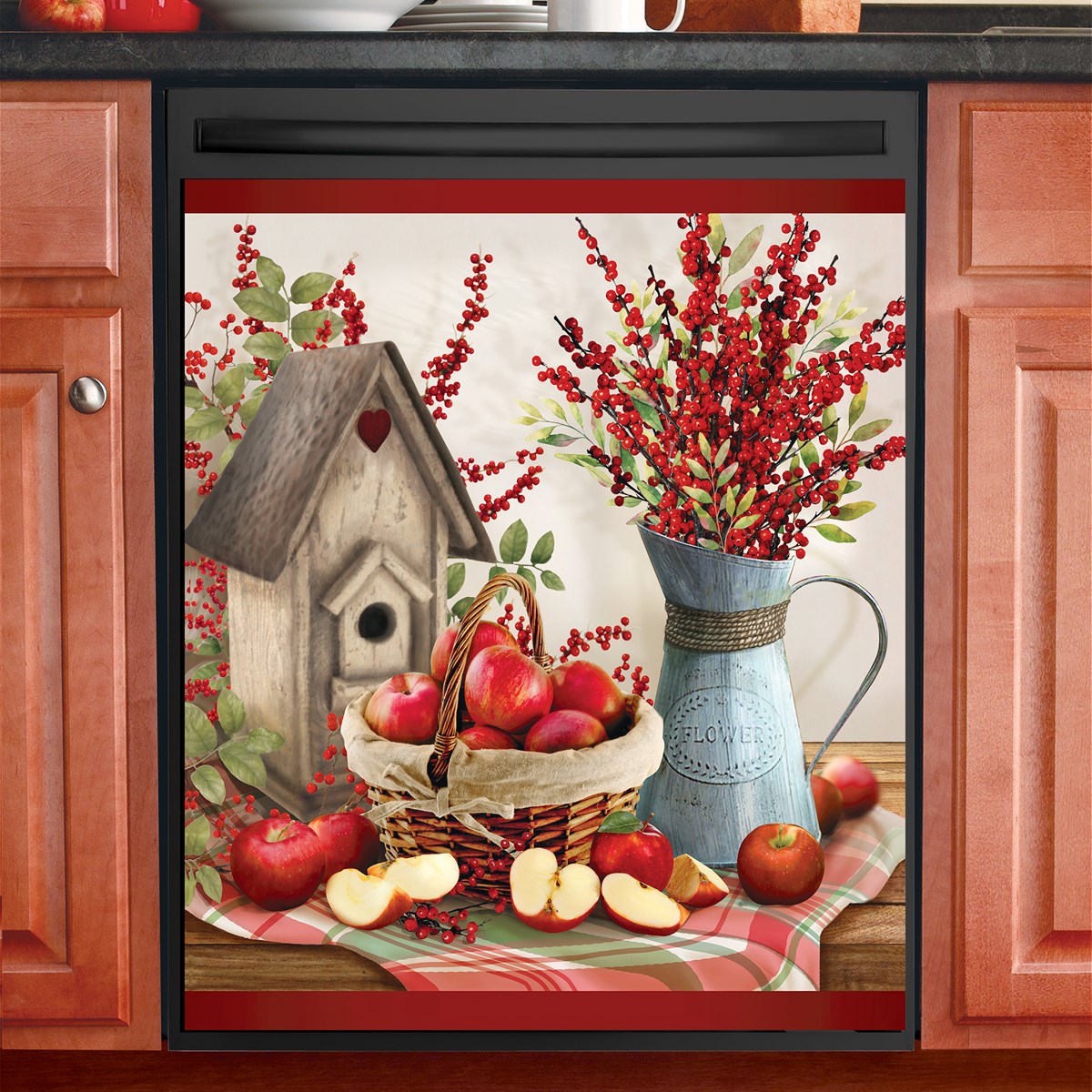 Country Apple Kitchen Dishwasher Magnet Cover | Collections Etc.
