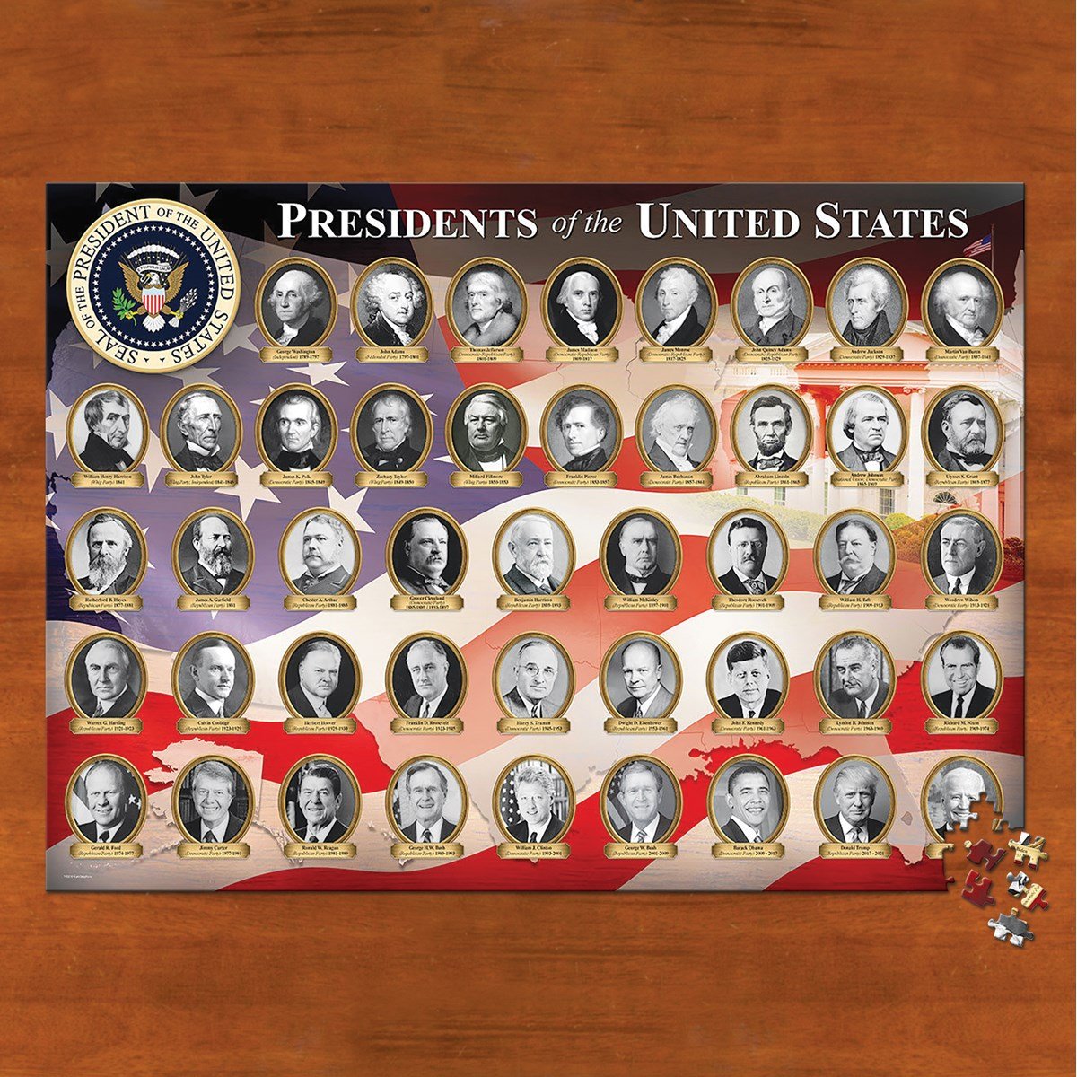 U.S. Presidents 1,000-Piece Jigsaw Puzzle | Collections Etc.