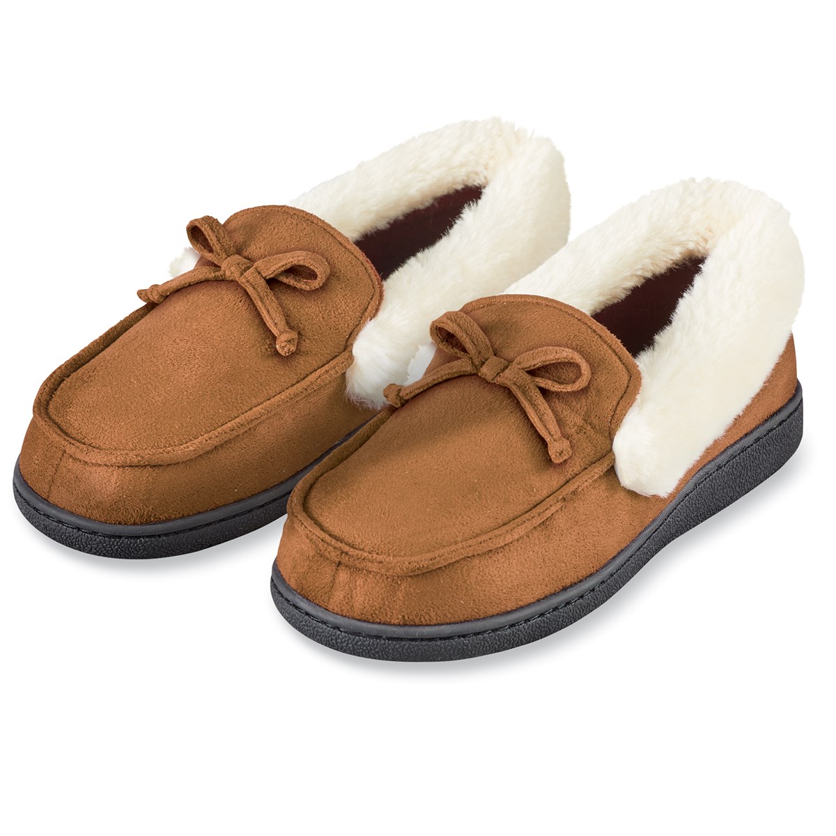Women's Faux Fur Lined Slippers with Skid-Resistant Soles | Collections ...