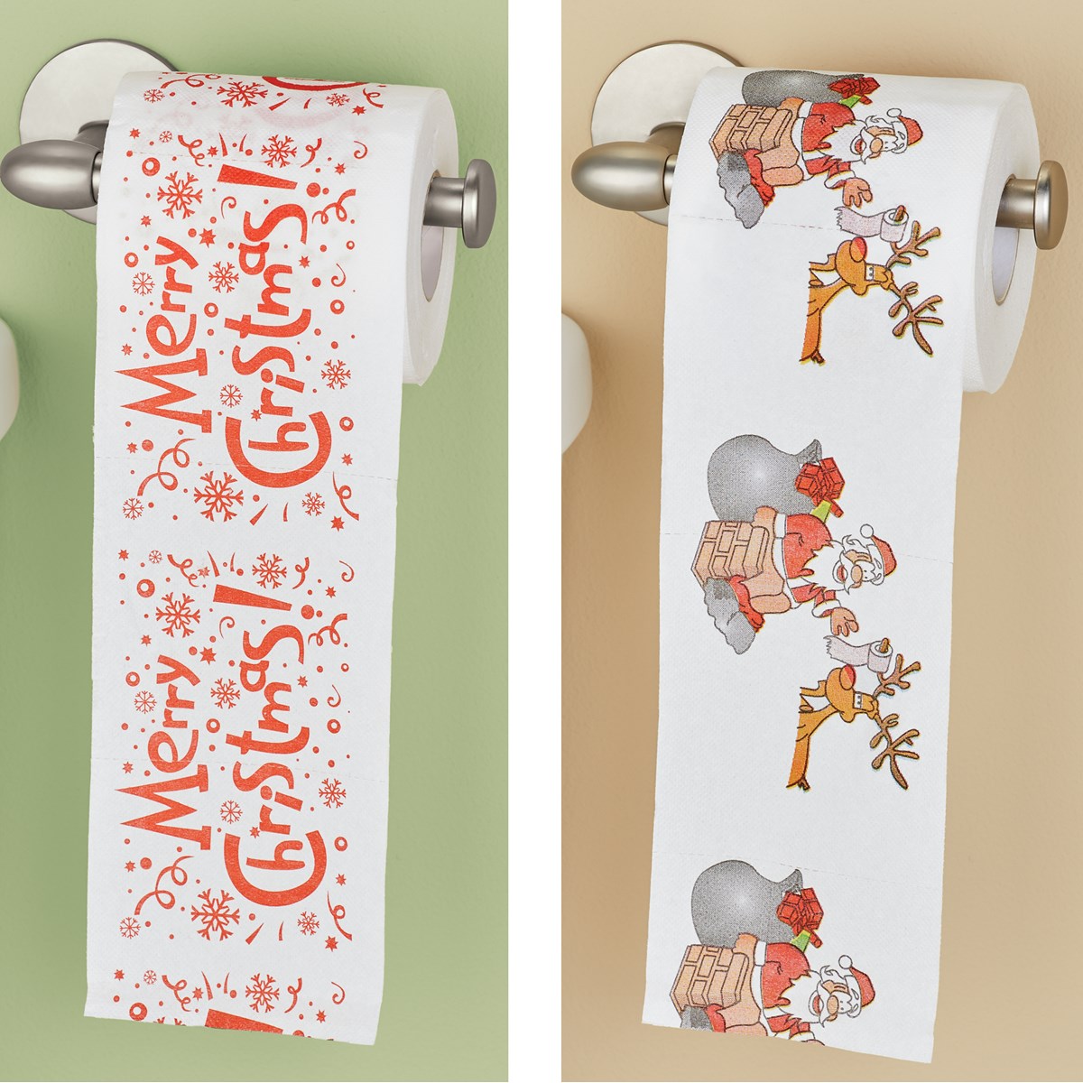 Holiday Novelty Toilet Paper Set Of 2 Collections Etc