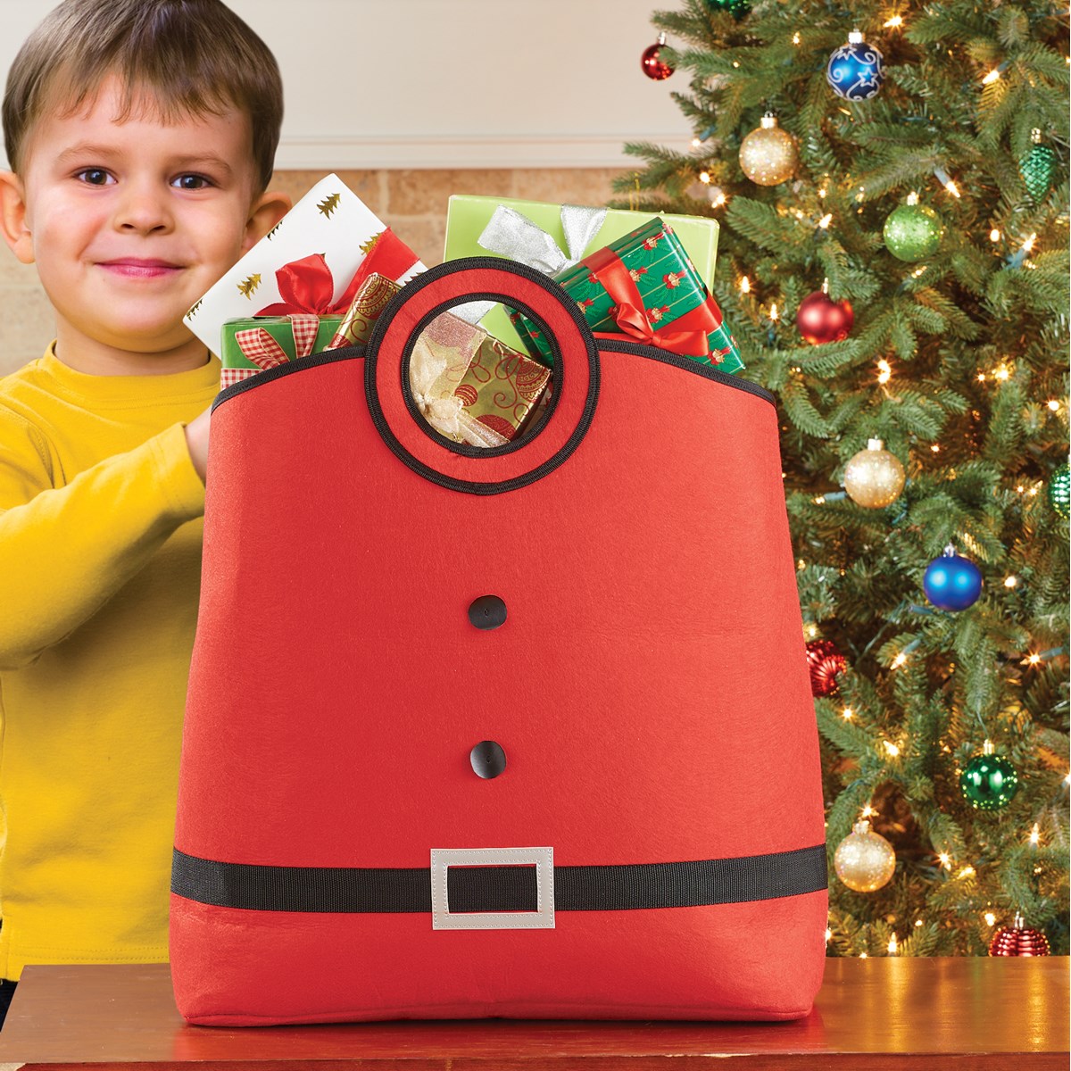 Giant Santa Suit Themed Christmas Gift Bag | Collections Etc.