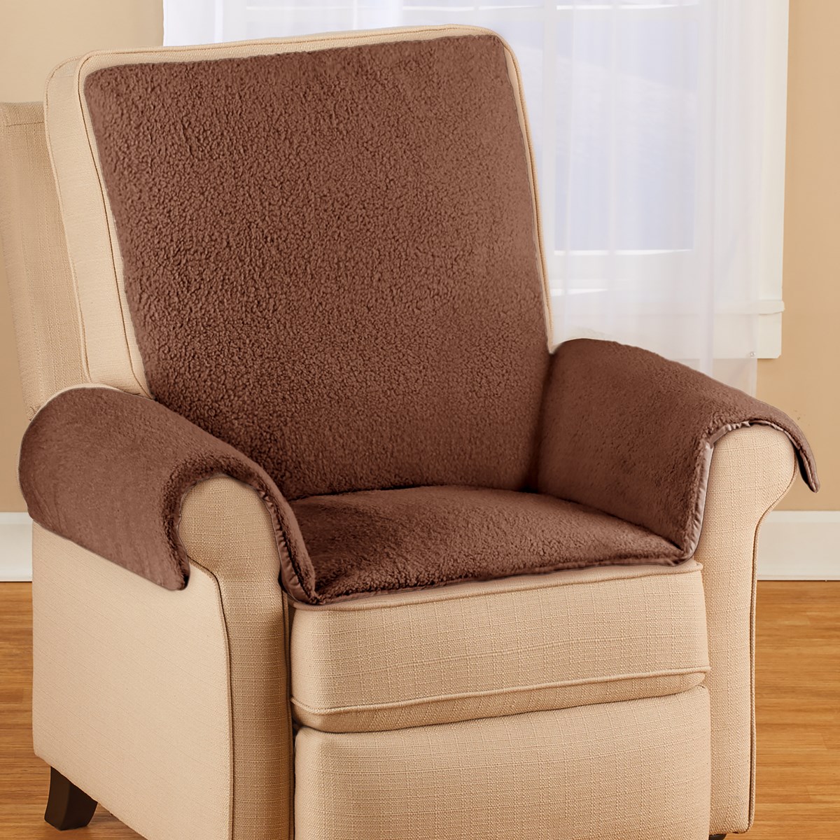Cozy Sherpa Soft Fleece Armchair Cushion | Collections Etc.