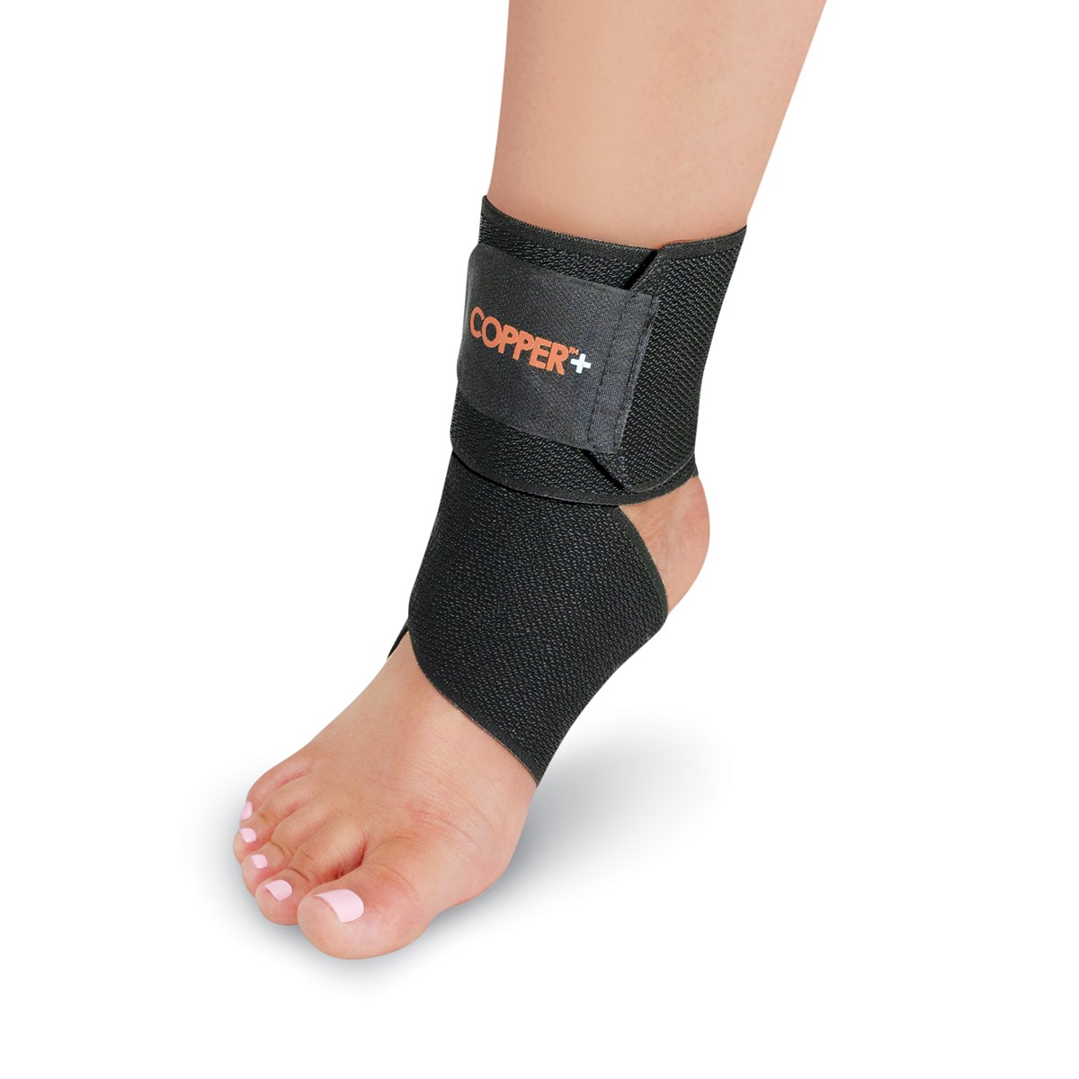Copper+ Adjustable Compression Ankle Support Strap | Collections Etc.