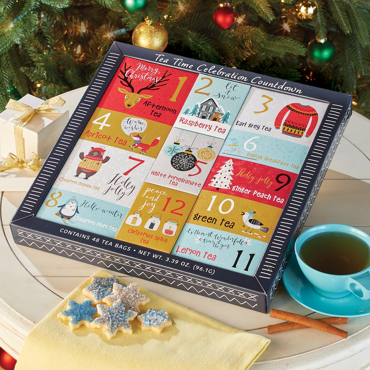Tea Time Celebration Countdown - Set of 48 Teabags | Collections Etc.