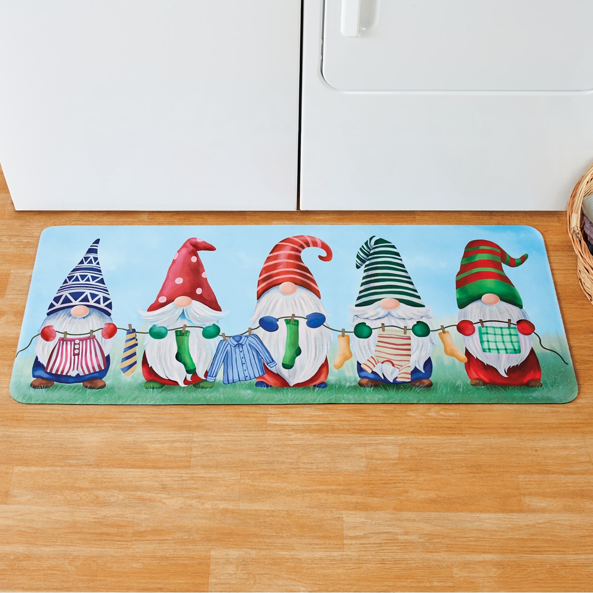 Gnome Laundry Skid-Resistant Runner Rug | Collections Etc.