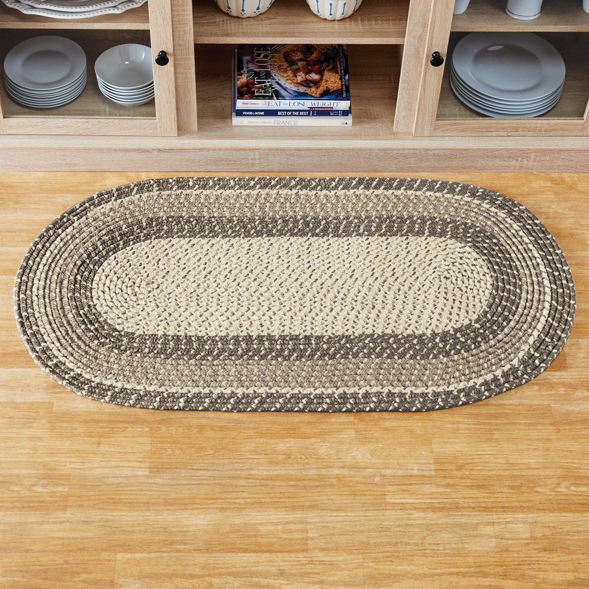 Braided Basic Area Accent Rug | Collections Etc.