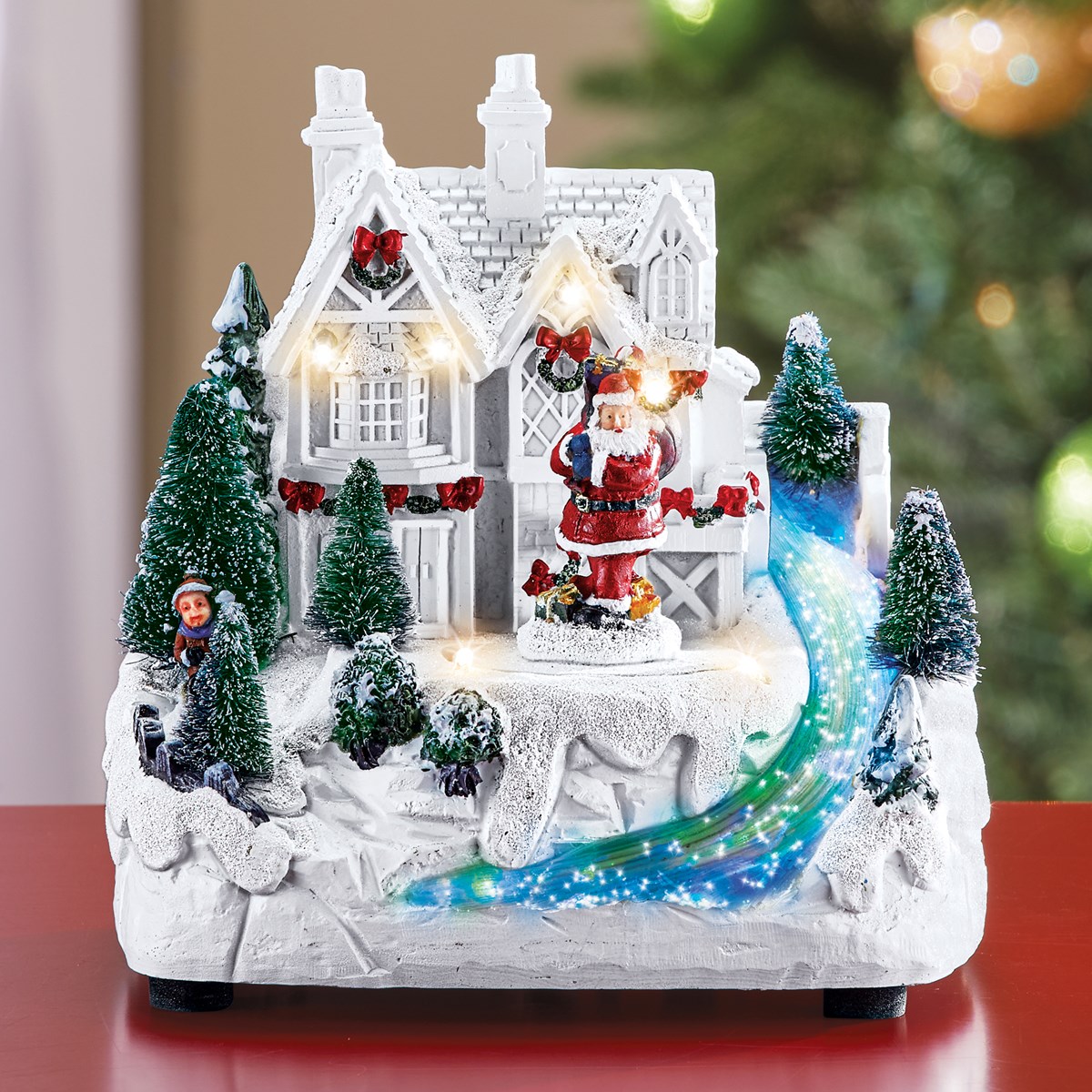 Fiber Optic Color-Changing Holiday Home Tabletop Decor | Collections Etc.