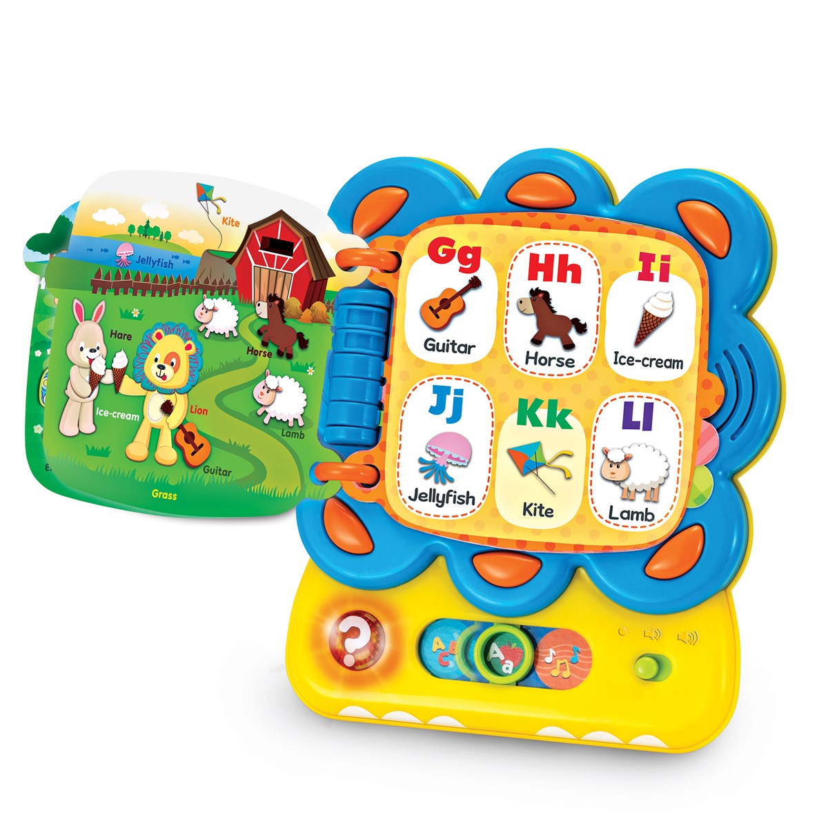 Interactive Lion Reading Toy with 4 Activities, 12mo.+ | Collections Etc.