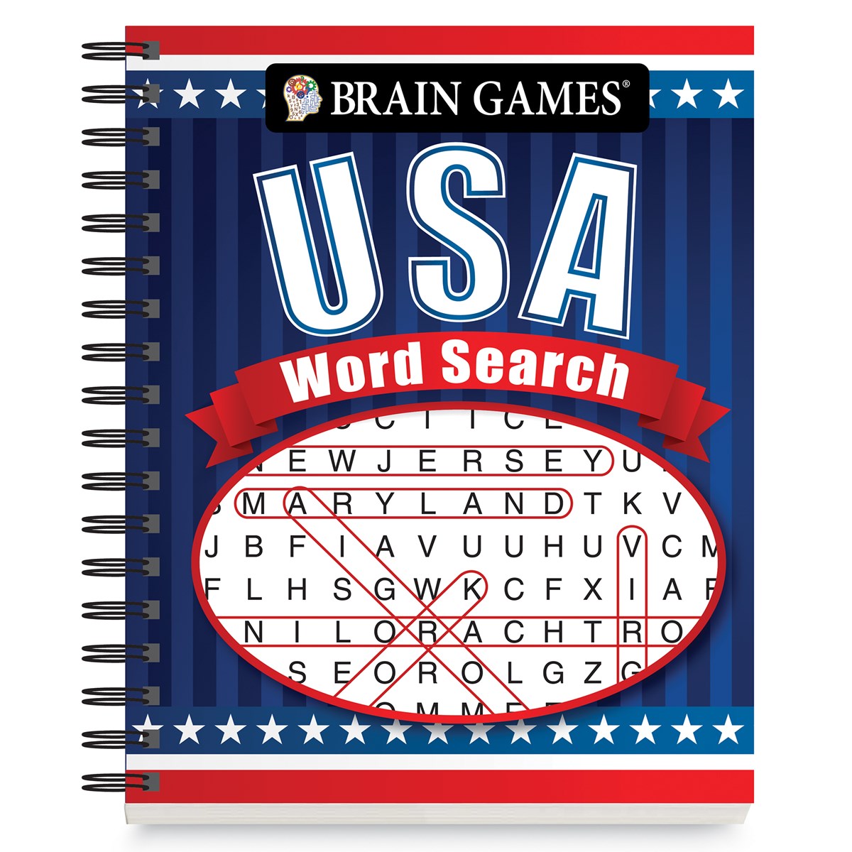 Brain Games U.S.A. Word Search Activity Book | Collections Etc.