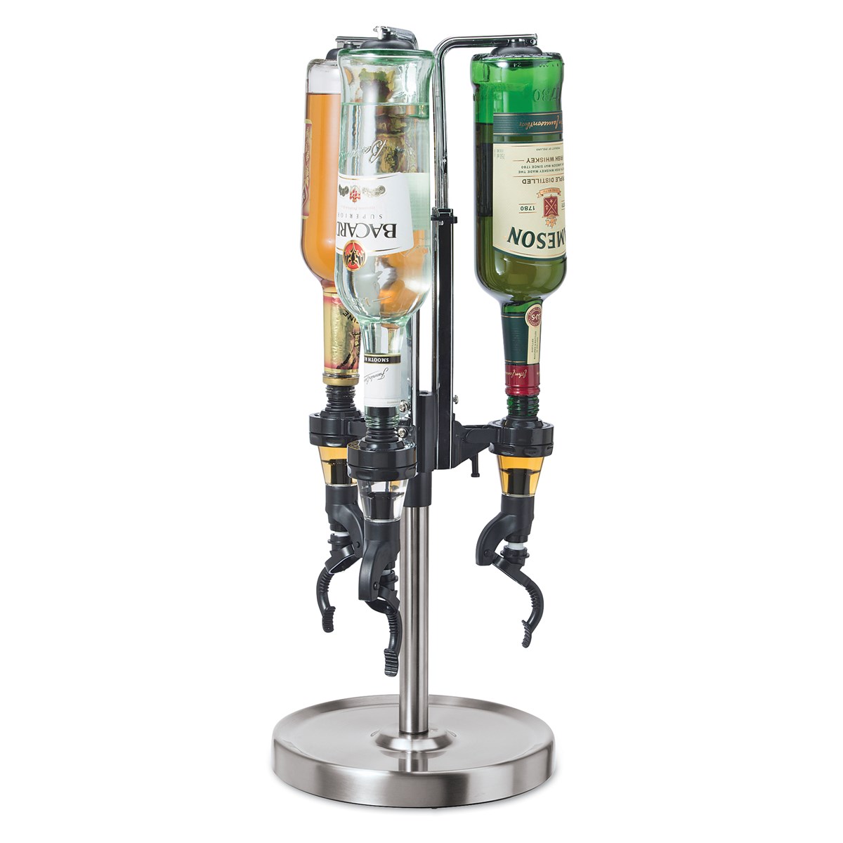 360° Rotation 3-Bottle Liquor Dispenser | Collections Etc.