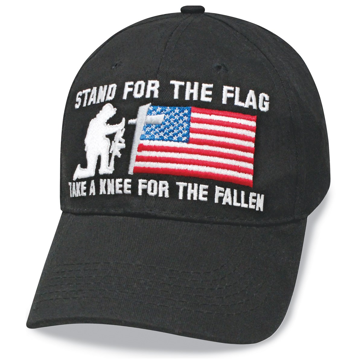 Stand for the Flag Take a Knee for the Fallen Baseball Cap ...