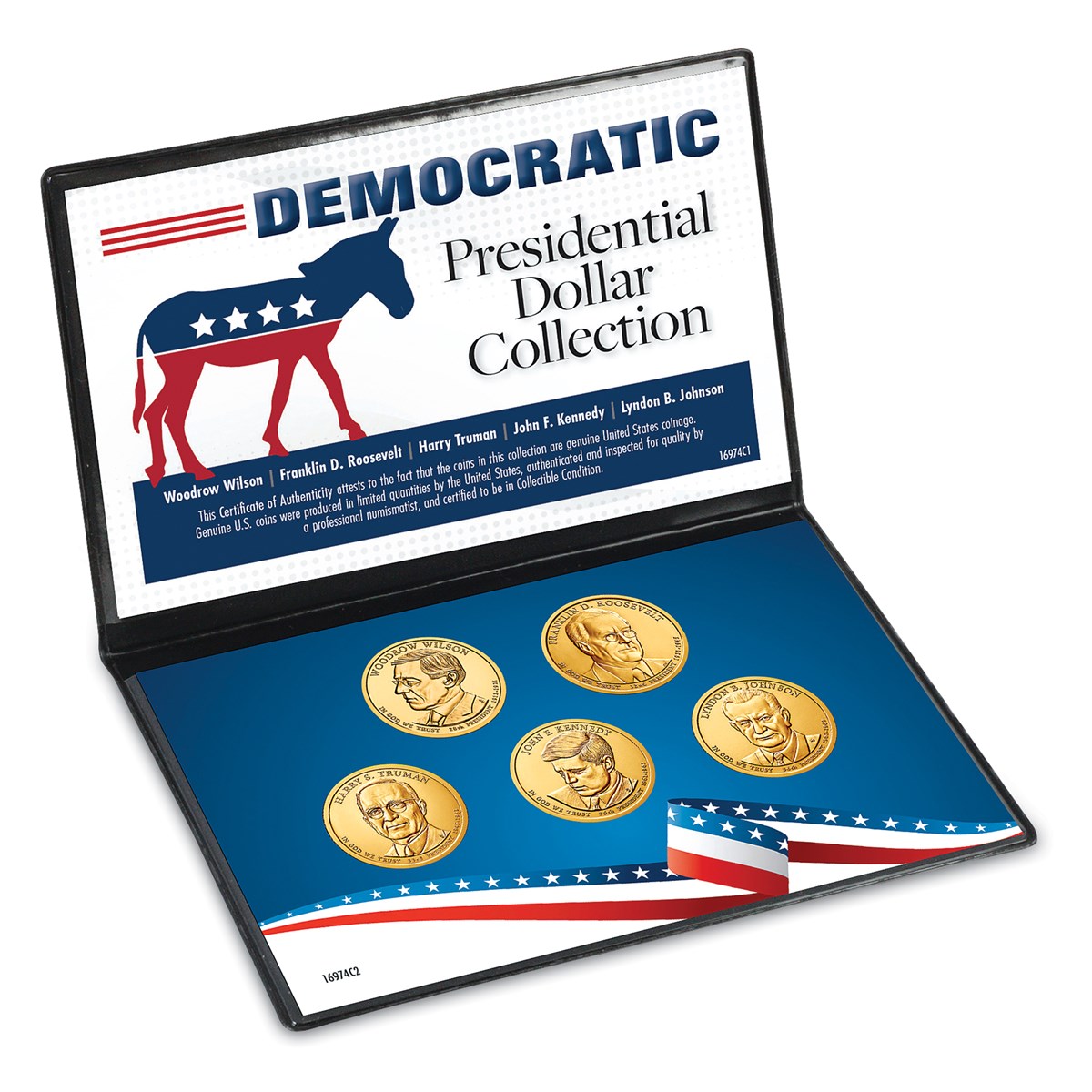 Presidential Dollar Collection with Display Portfolio | Collections Etc.