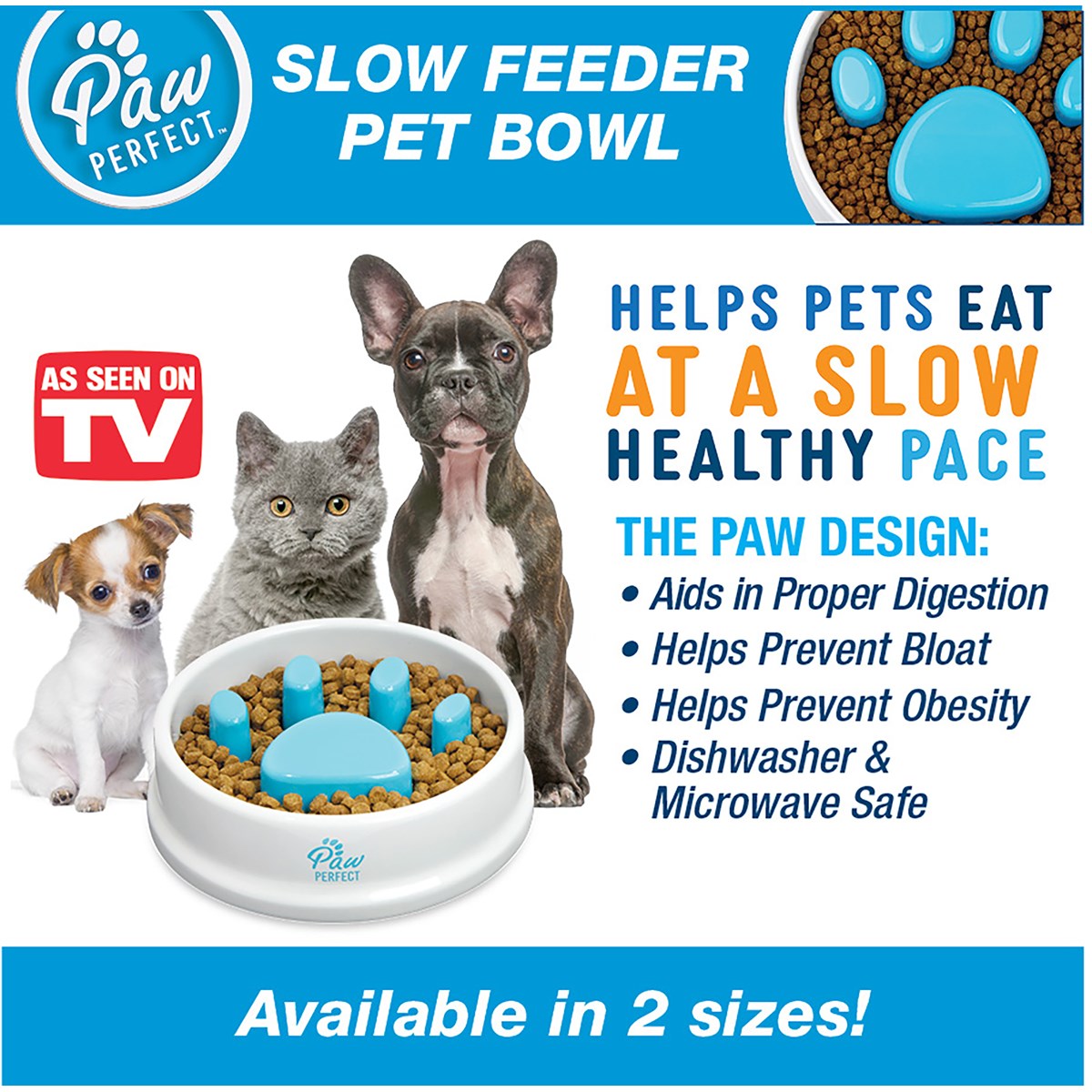 Paw Perfect Slow Feeder Pet Bowl | Collections Etc.