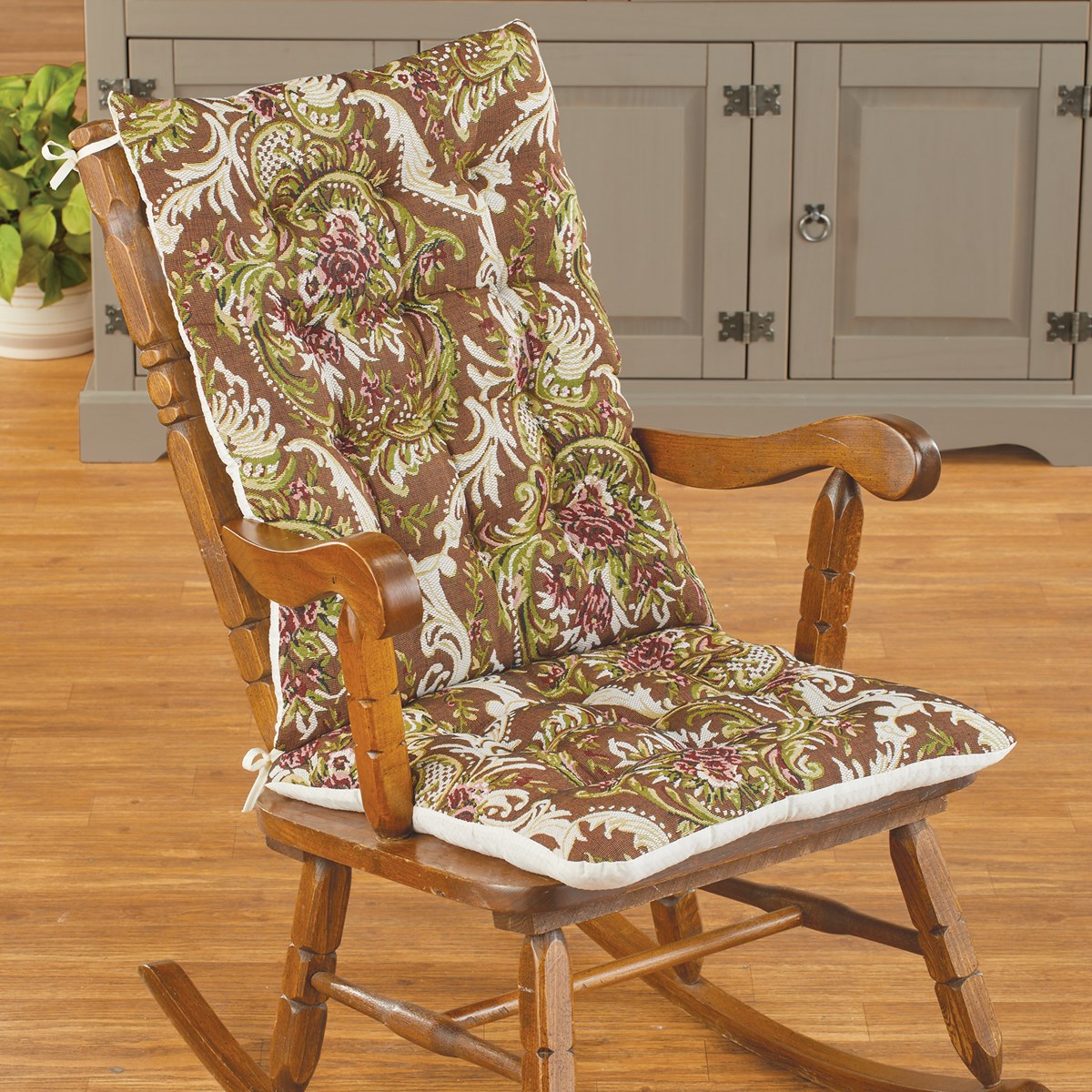 2-Piece Tapestry Rocking Chair Cushions | Collections Etc.