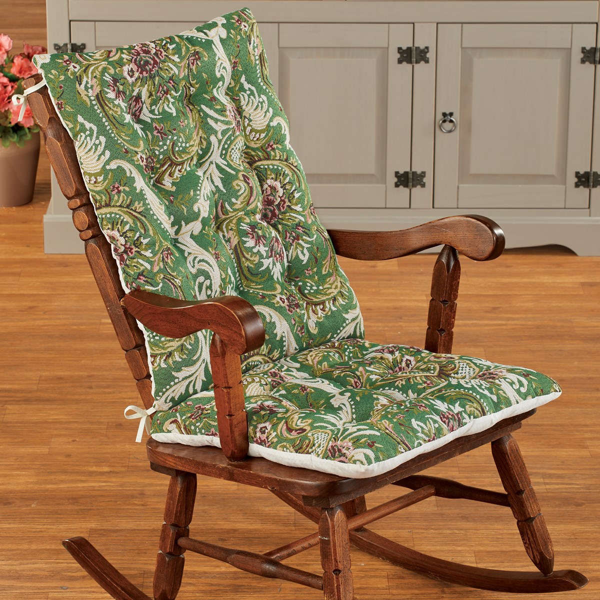 2-Piece Tapestry Rocking Chair Cushions | Collections Etc.