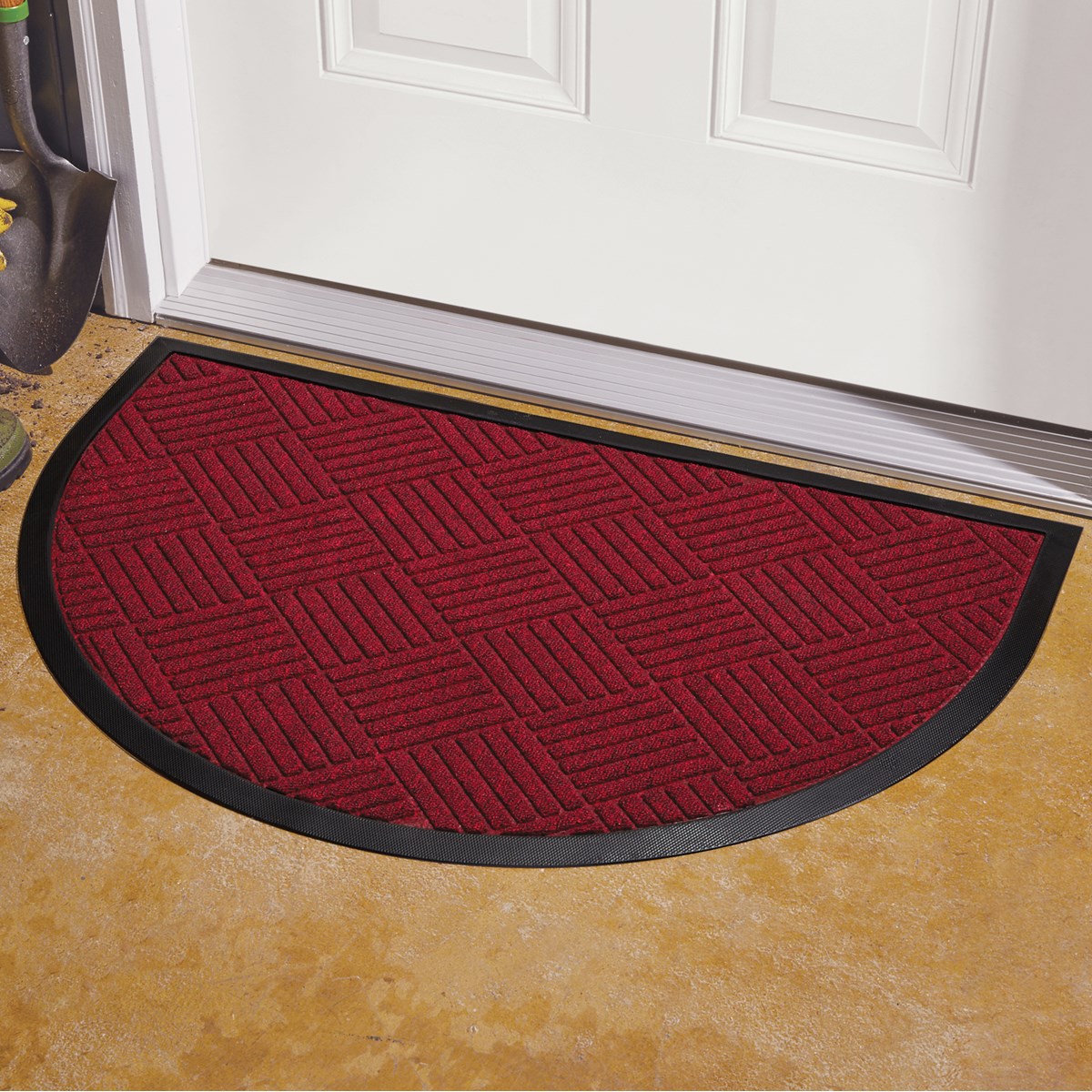 Rubber Skid-Resistant Tufted Utility Rug | Collections Etc.