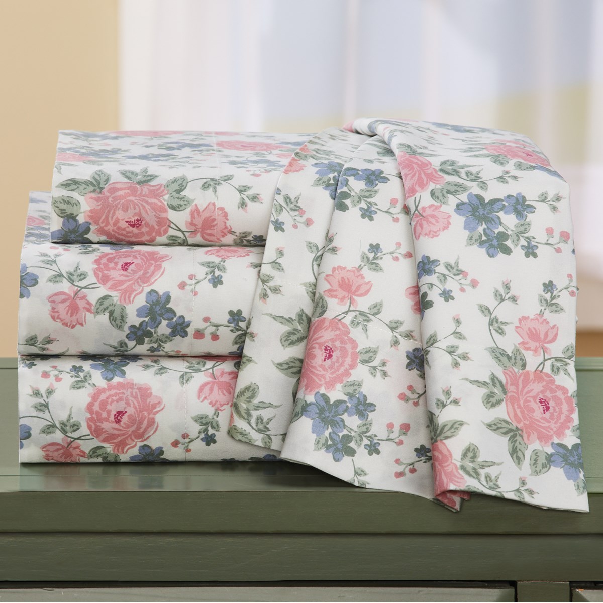 Delightful Garden Floral 4-Piece Bed Sheet Set | Collections Etc.