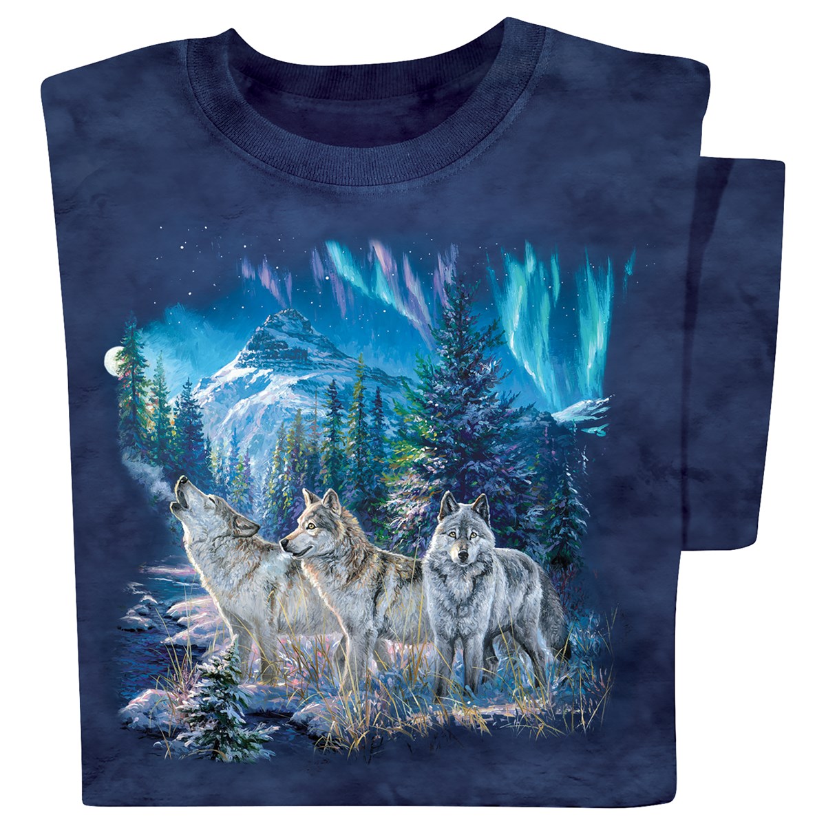 Northern Lights Three Wolves Graphic Tee | Collections Etc.