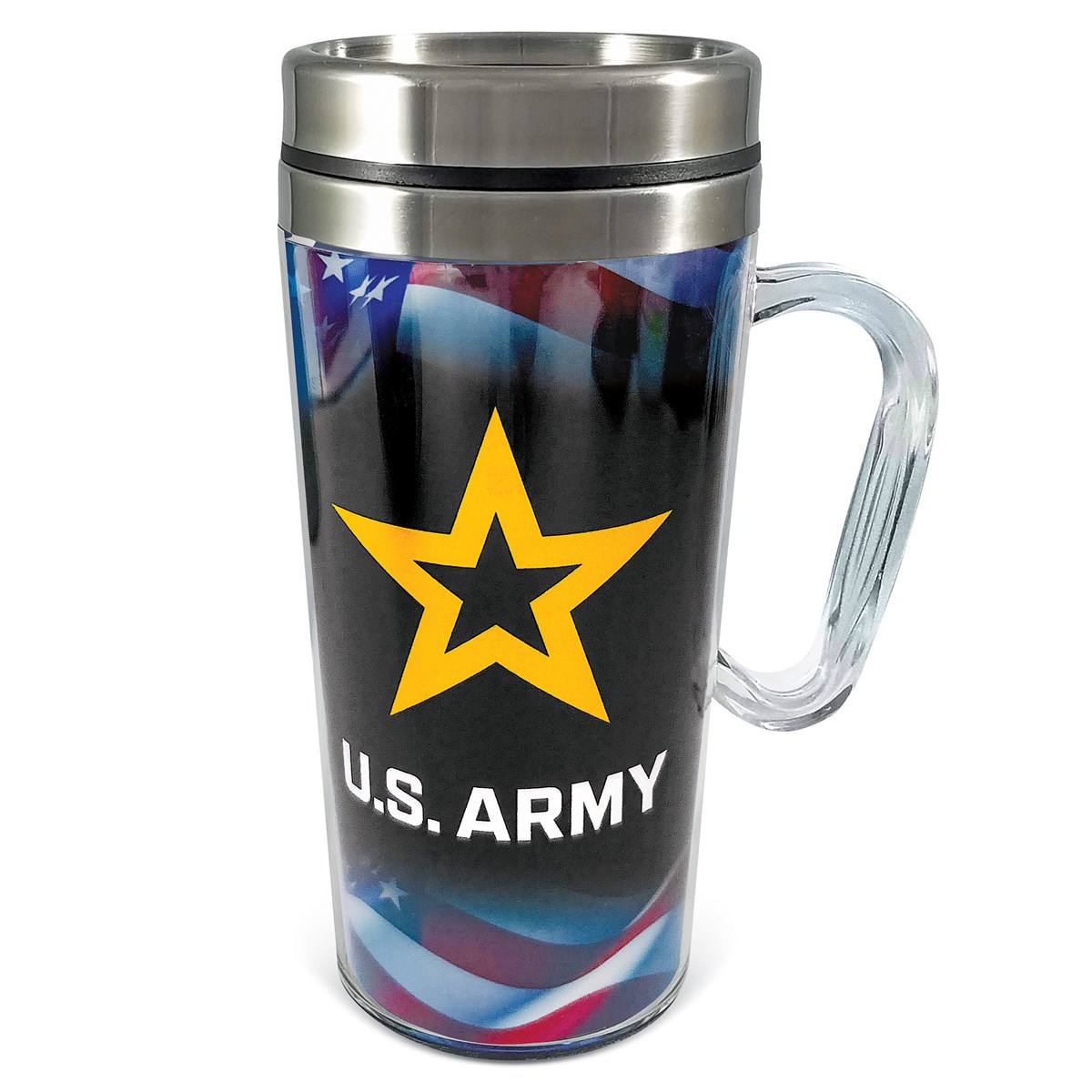 Military Branch Stainless Steel Insulated Travel Mug | Collections Etc.
