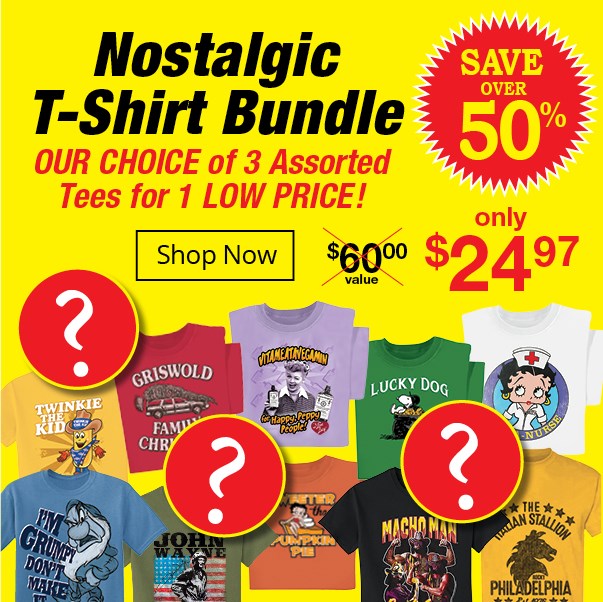 Nostalgic T-Shirt Bundle 3pk – a $60 Value! | Collections Etc.