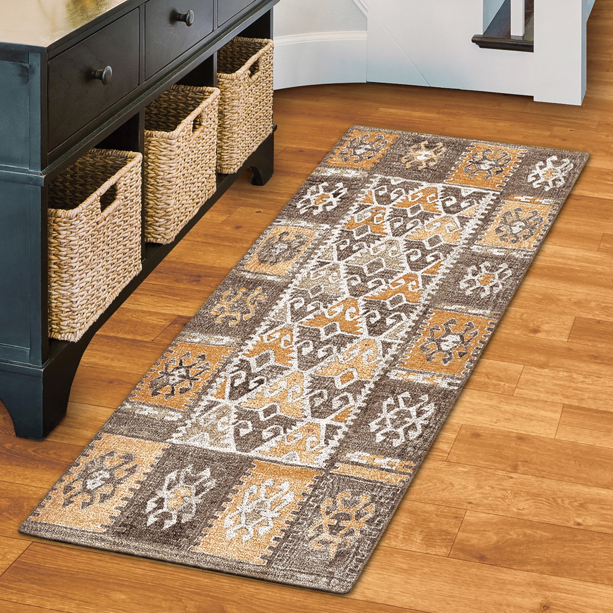 Lottie Abstract Tribal Skid-Resistant Area Rug | Collections Etc.