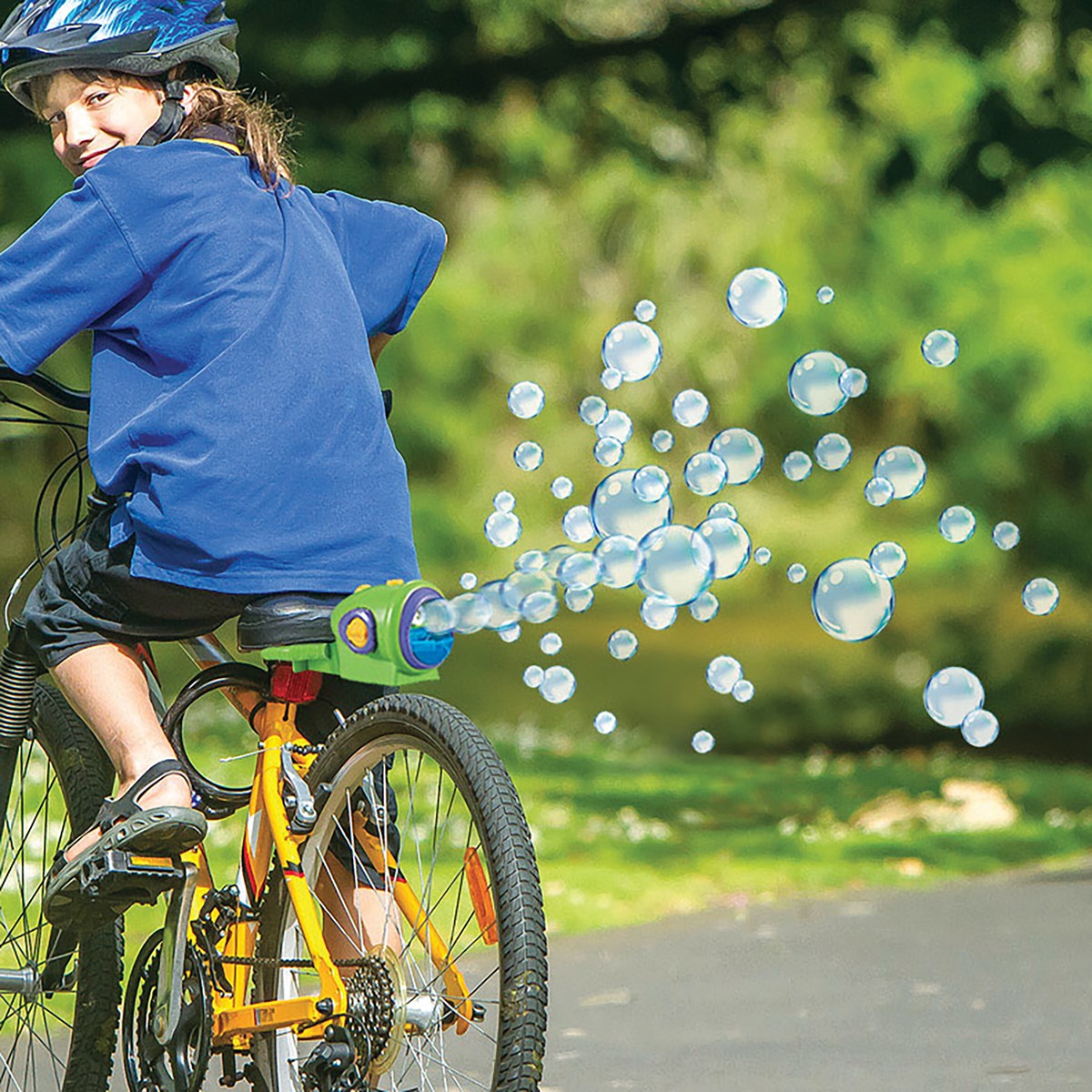 Magic Bubble Continuous Blaster Toy for Bicycles | Collections Etc.