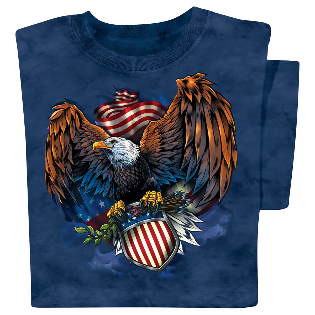 Patriotic Eagle Emblem Short Sleeve Graphic Tee | Collections Etc.