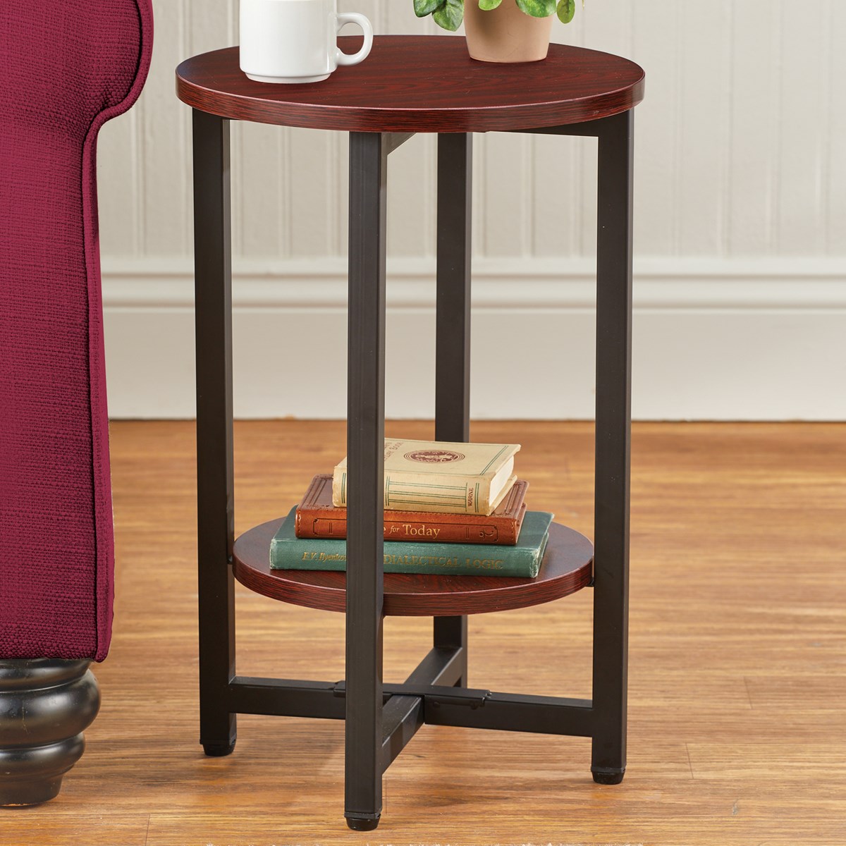 Elegant 2-Tier Wooden Side Accent Table | Collections Etc.