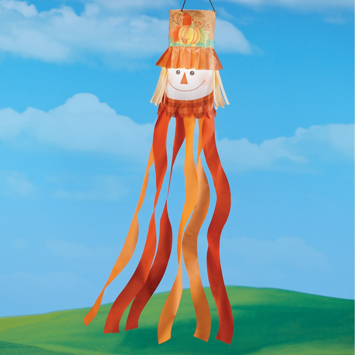 Solar Powered Scarecrow Streamer Windsock | Collections Etc.