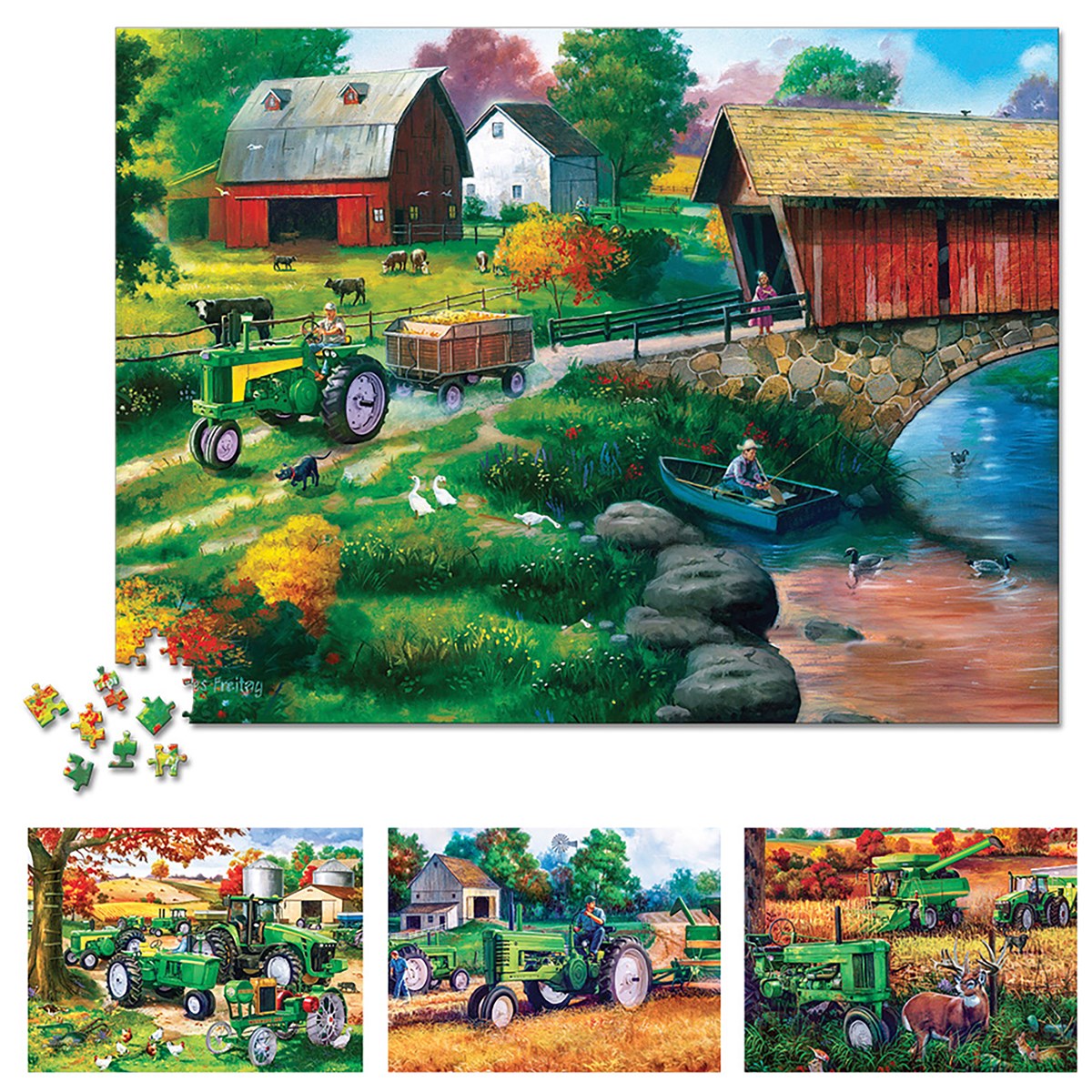 Farm and Country 500-Piece Puzzles - Set of 4 | Collections Etc.