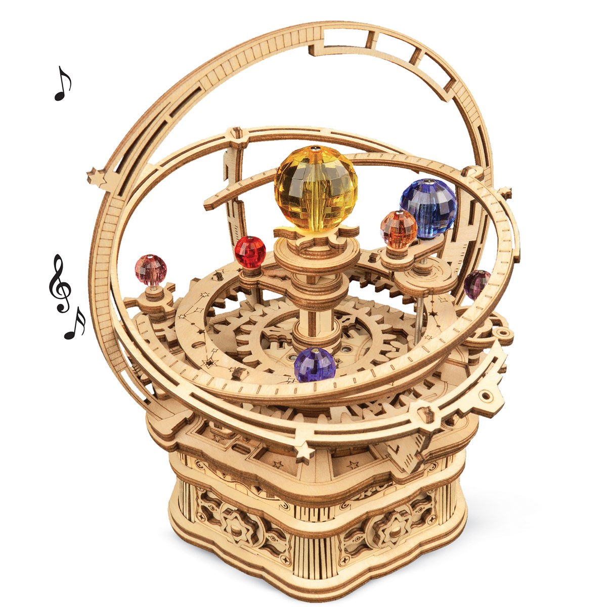 84-Piece Starry Night Wooden Music Box Construction Kit | Collections Etc.
