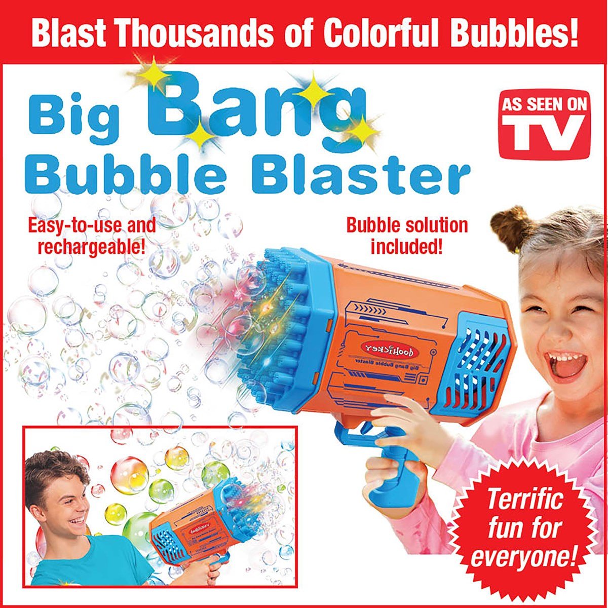 Big Bang Bubble Blaster Rechargeable Toy | Collections Etc.