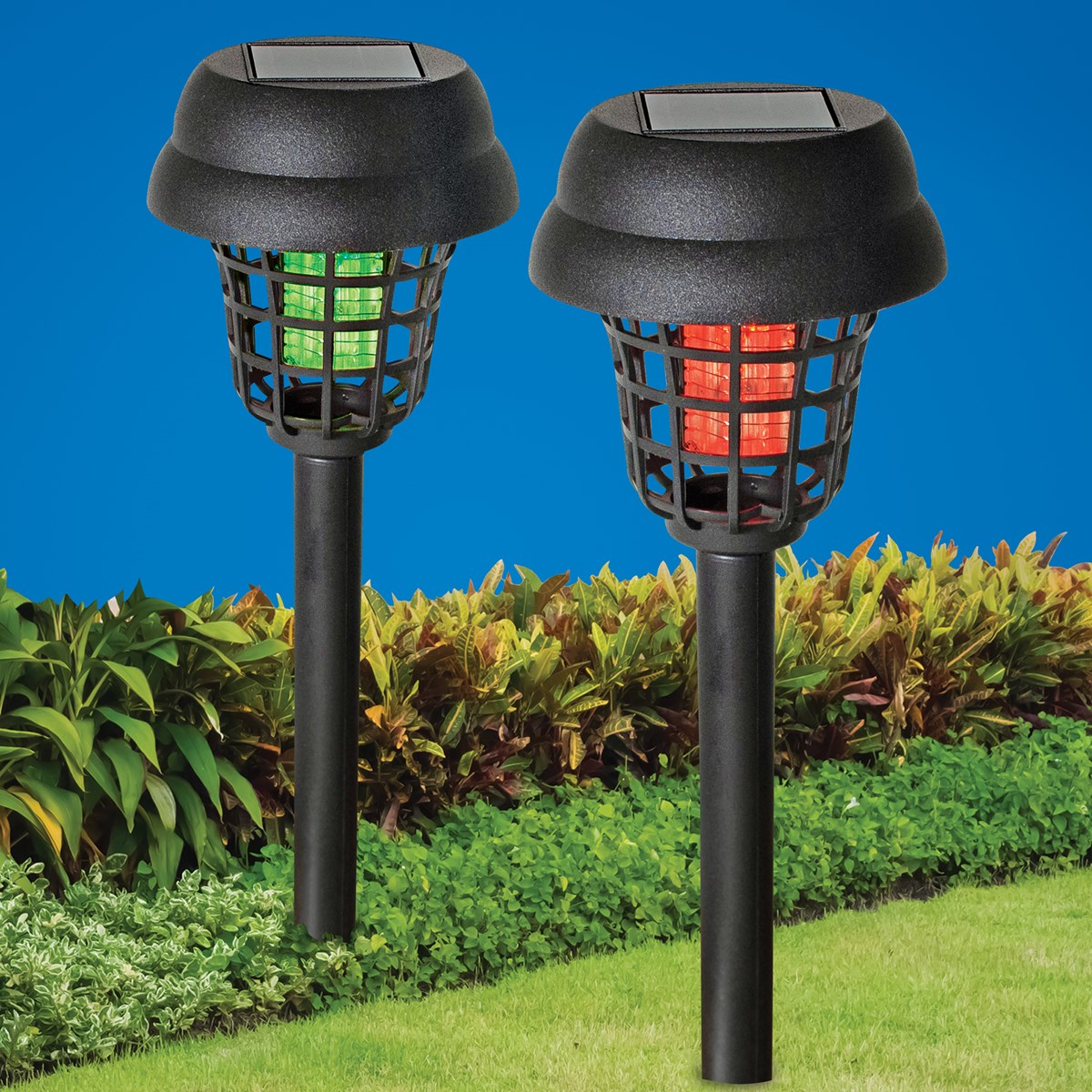 2-in-1 Solar Powered Insect Zapper and Pathway Light Stake ...